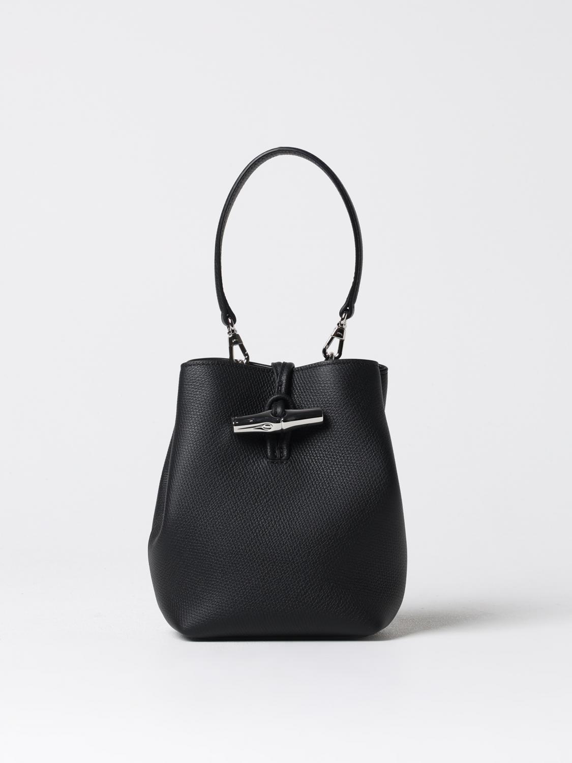 Longchamp Outlet: Shoulder bag woman - Black | Longchamp shoulder bag ...