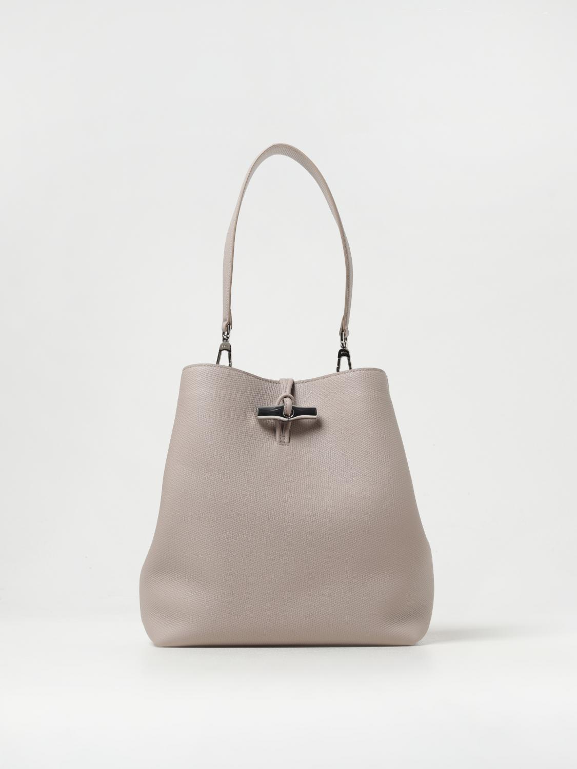 Longchamp Outlet: Shoulder bag woman - Dove Grey | Longchamp shoulder ...