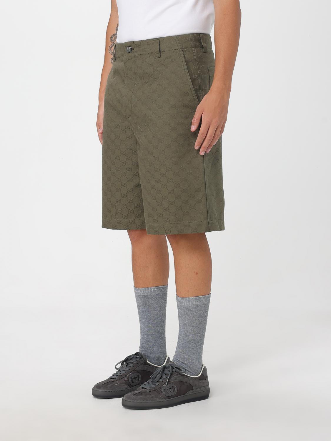 GUCCI: Short men - Green | Gucci shorts 814728ZAF4S online at GIGLIO.COM