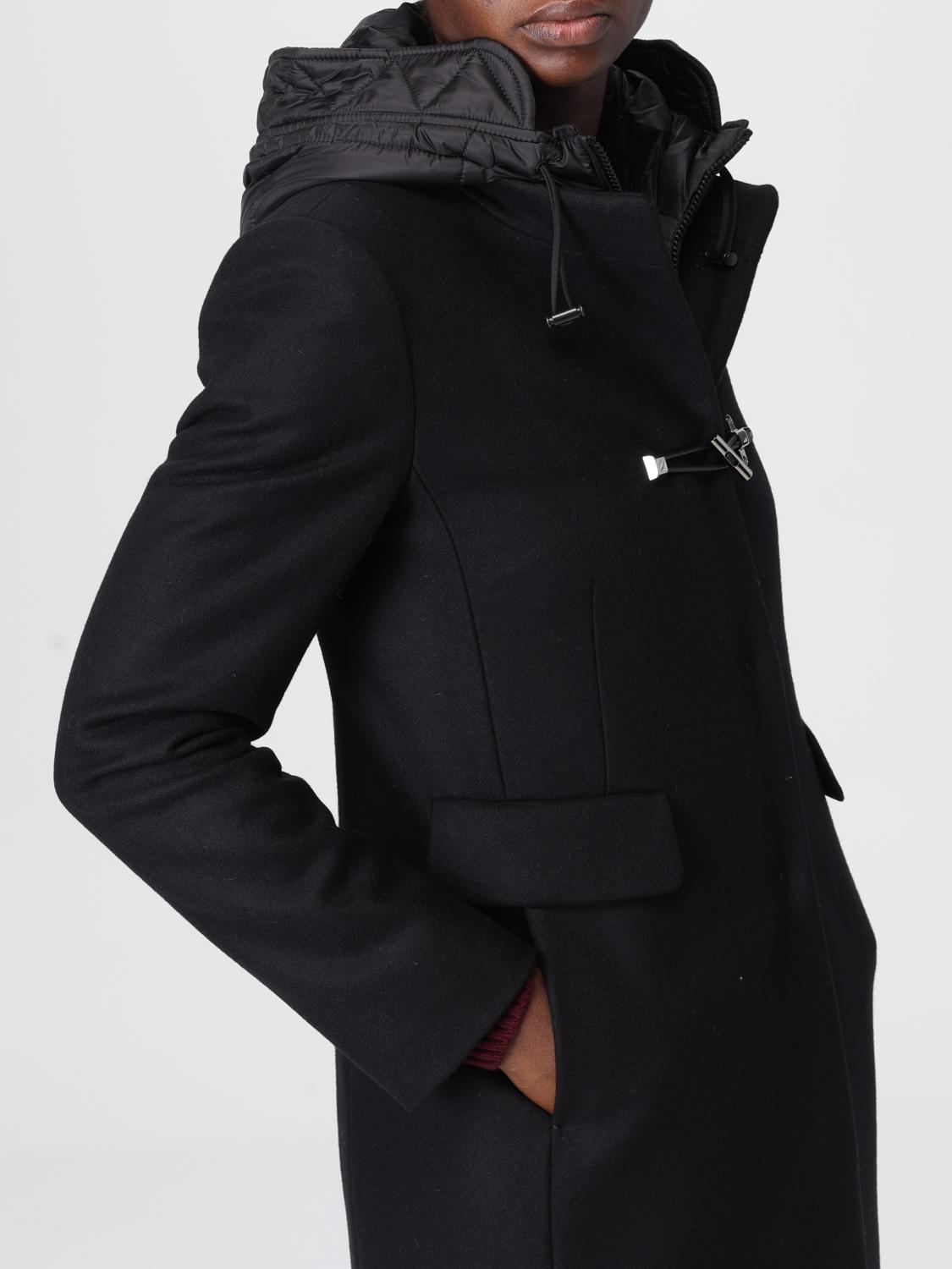 FAY: Coat woman - Black | Fay coat NAW59513430SGL online at GIGLIO.COM