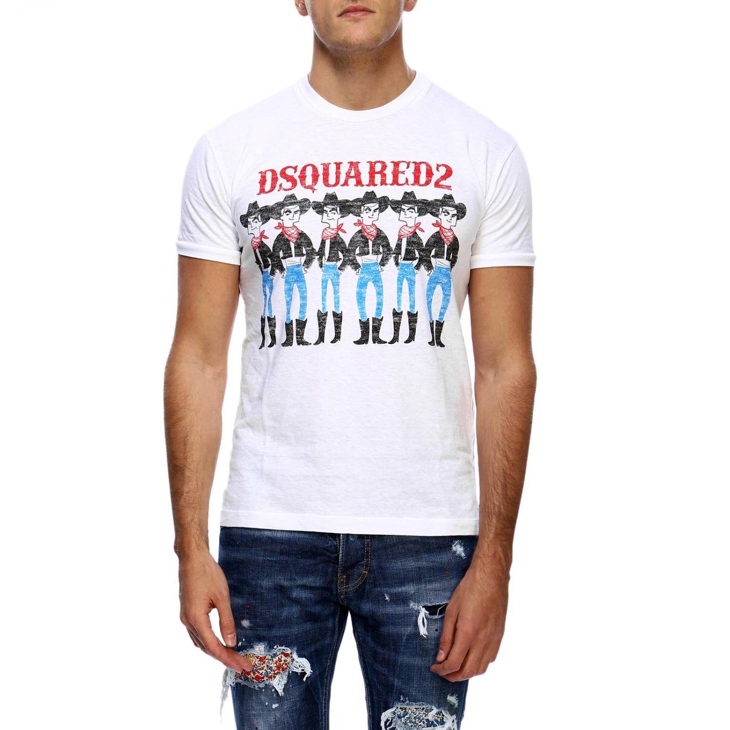 DSQUARED2: Camiseta hombre , Blanco | Camiseta Dsquared2 S71GD0694S22507 en línea en GIGLIO.COM