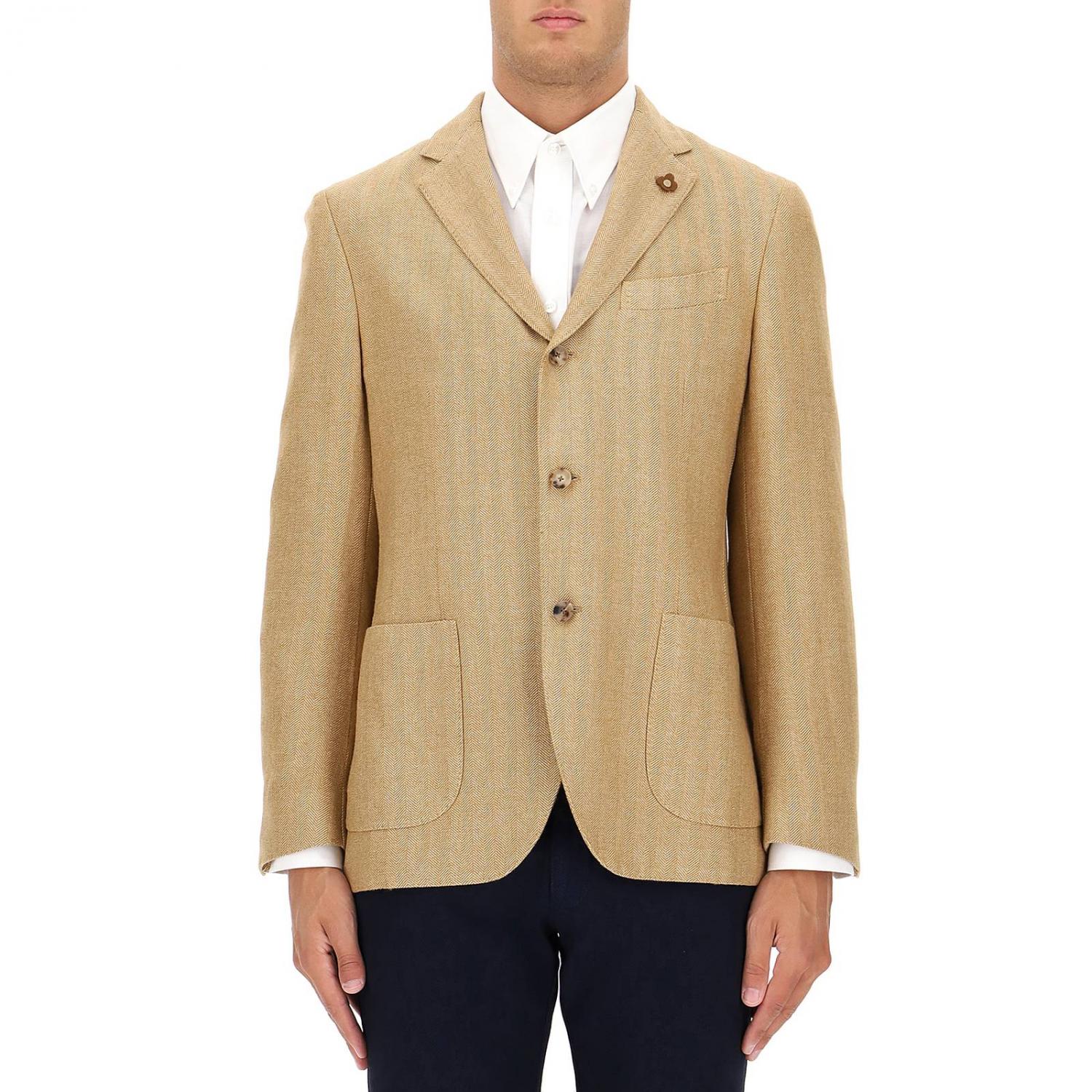 LARDINI: Jacket men - Beige | Lardini jacket IG320AV28 IGR51210 online ...