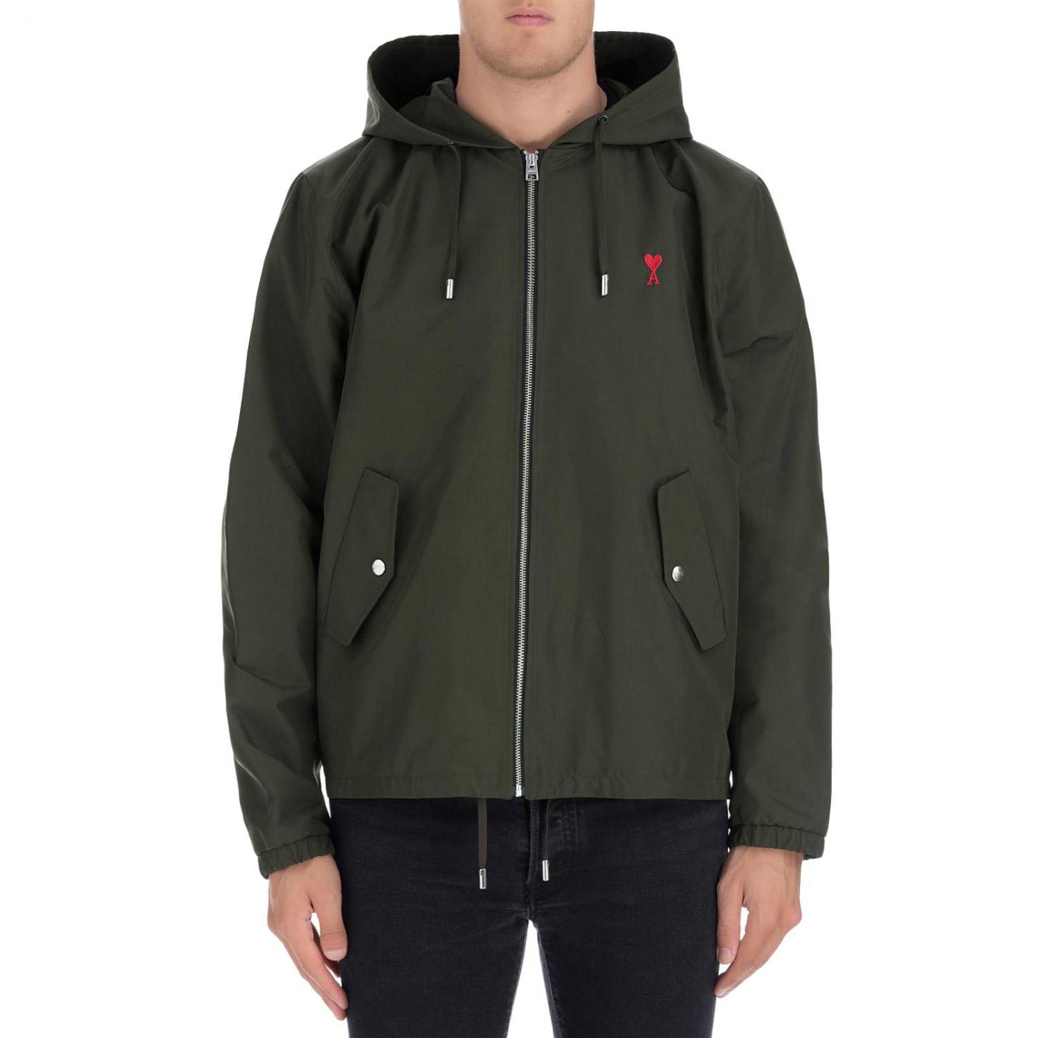 AMI PARIS: Jacket men Ami Alexandre Mattiussi - Green | Ami Paris ...