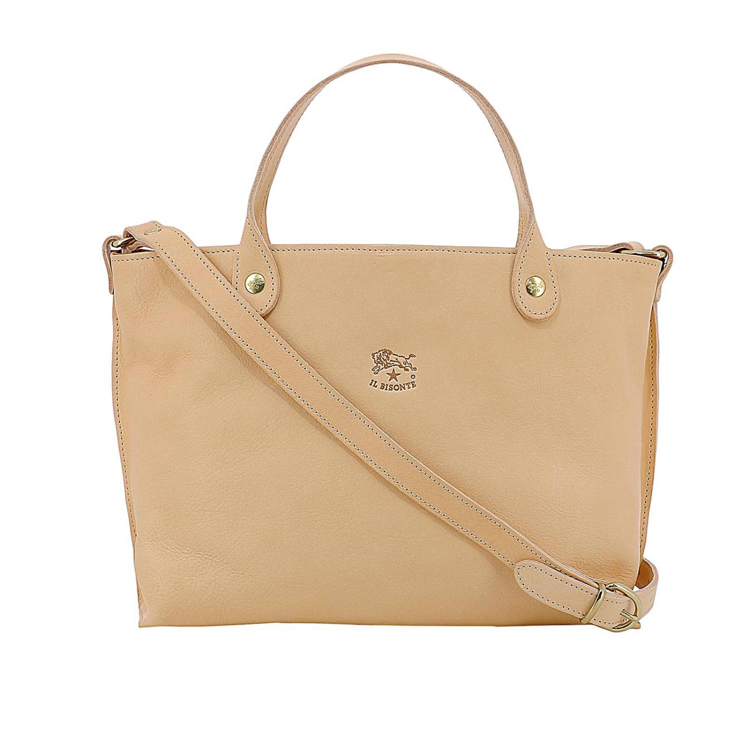 IL BISONTE: Shoulder bag women - Pink | Il Bisonte handbag A2525 online ...