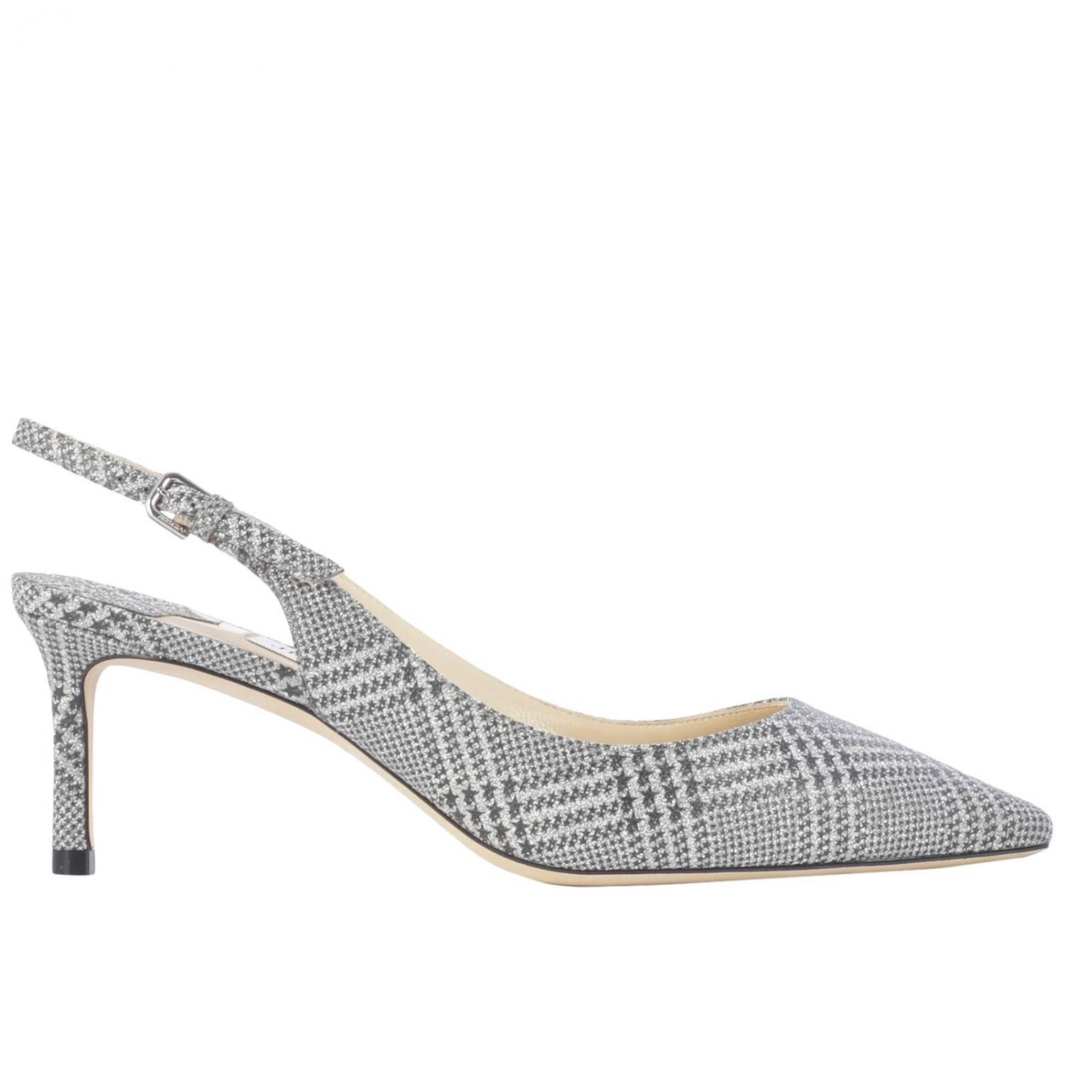 JIMMY CHOO: Erin pointed sandal in houndstooth patterned fabric ...
