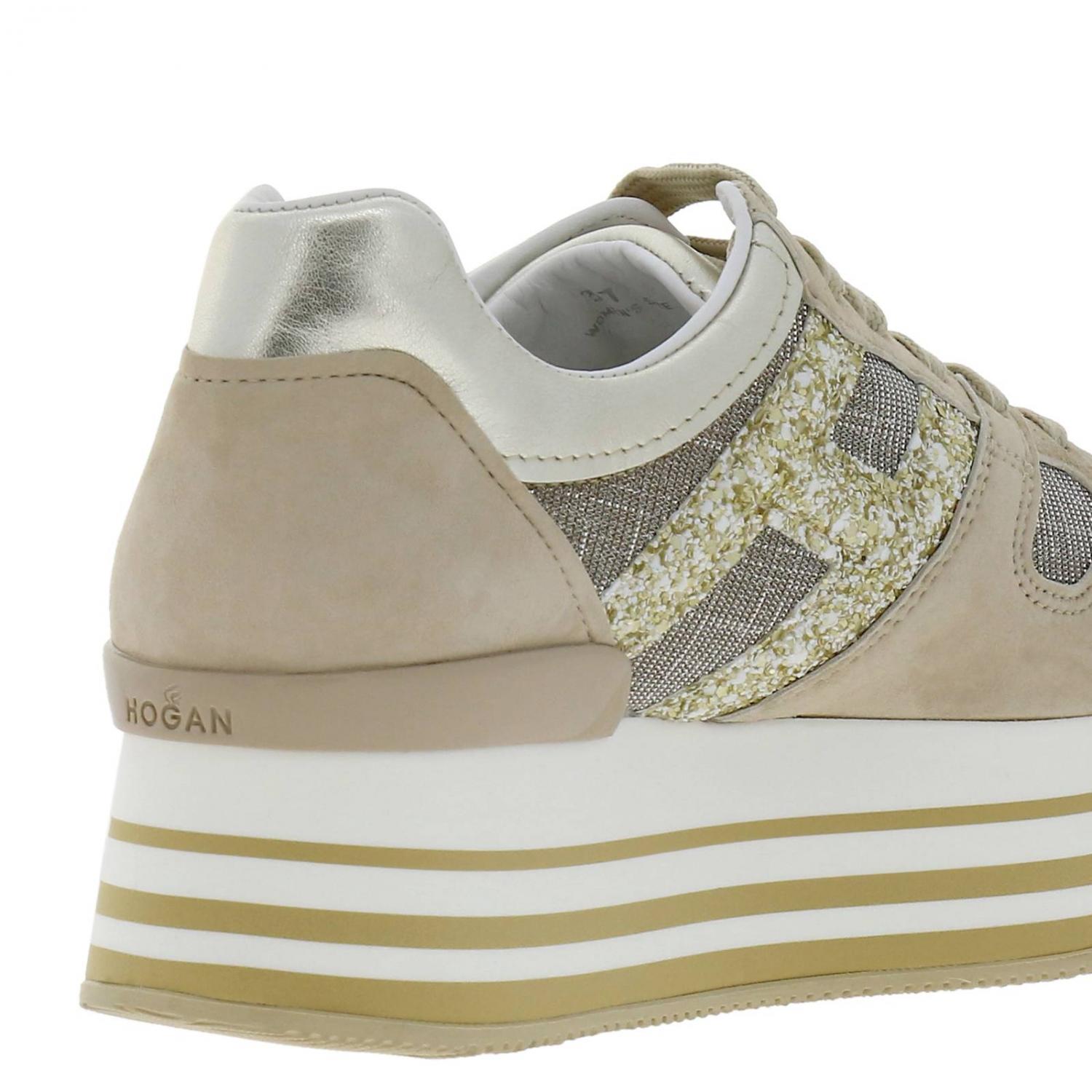HOGAN: Shoes women - Beige | Hogan sneakers HXW2830U352 KGD online at ...