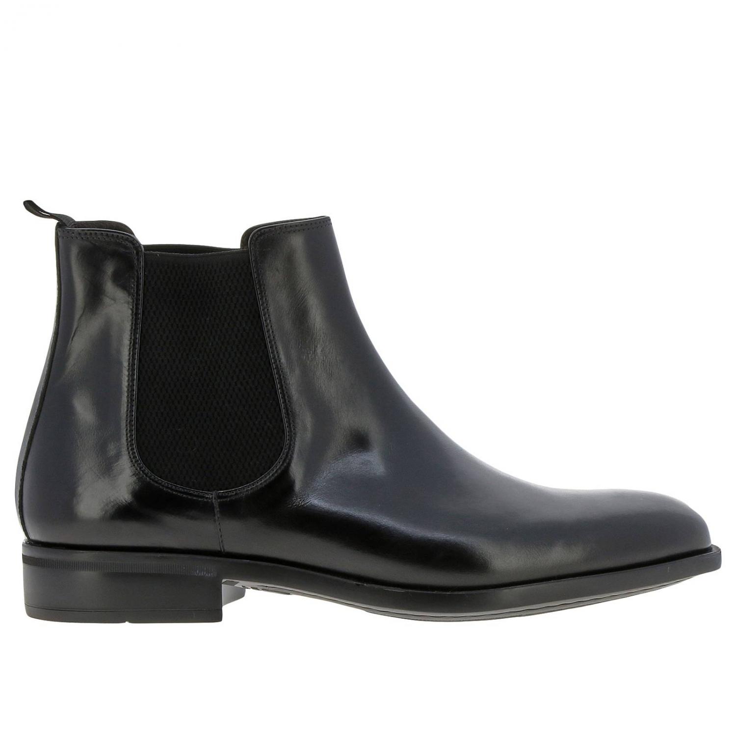 MORESCHI: Stivaletto Chelsea in pelle liscia con elastici - Nero ...