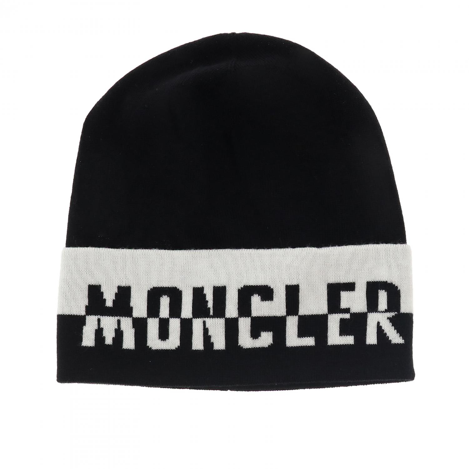 MONCLER: Cappello con banda - Nero | Cappello Bambino Moncler 99240 ...