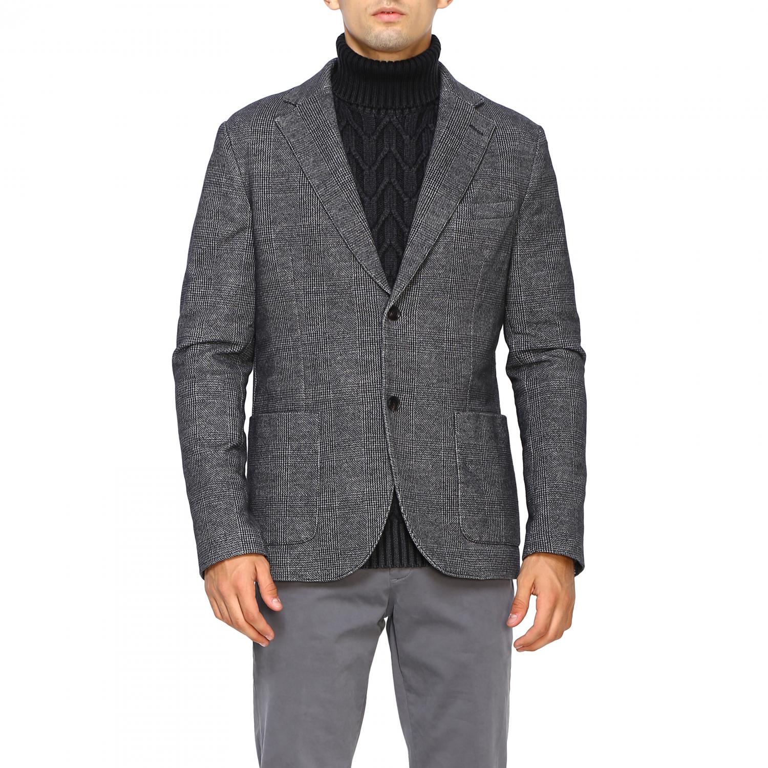 CIRCOLO 1901: Jacket men - Grey | Circolo 1901 jacket CN2394 online at ...