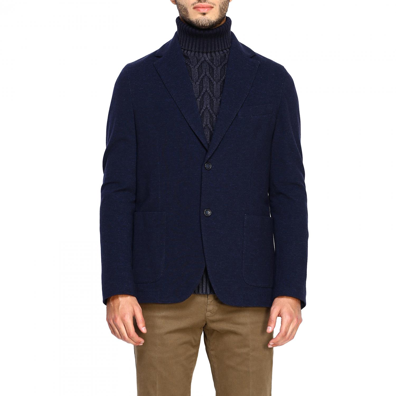 CIRCOLO 1901: Jacket men - Indigo | Circolo 1901 jacket CN2466 online ...