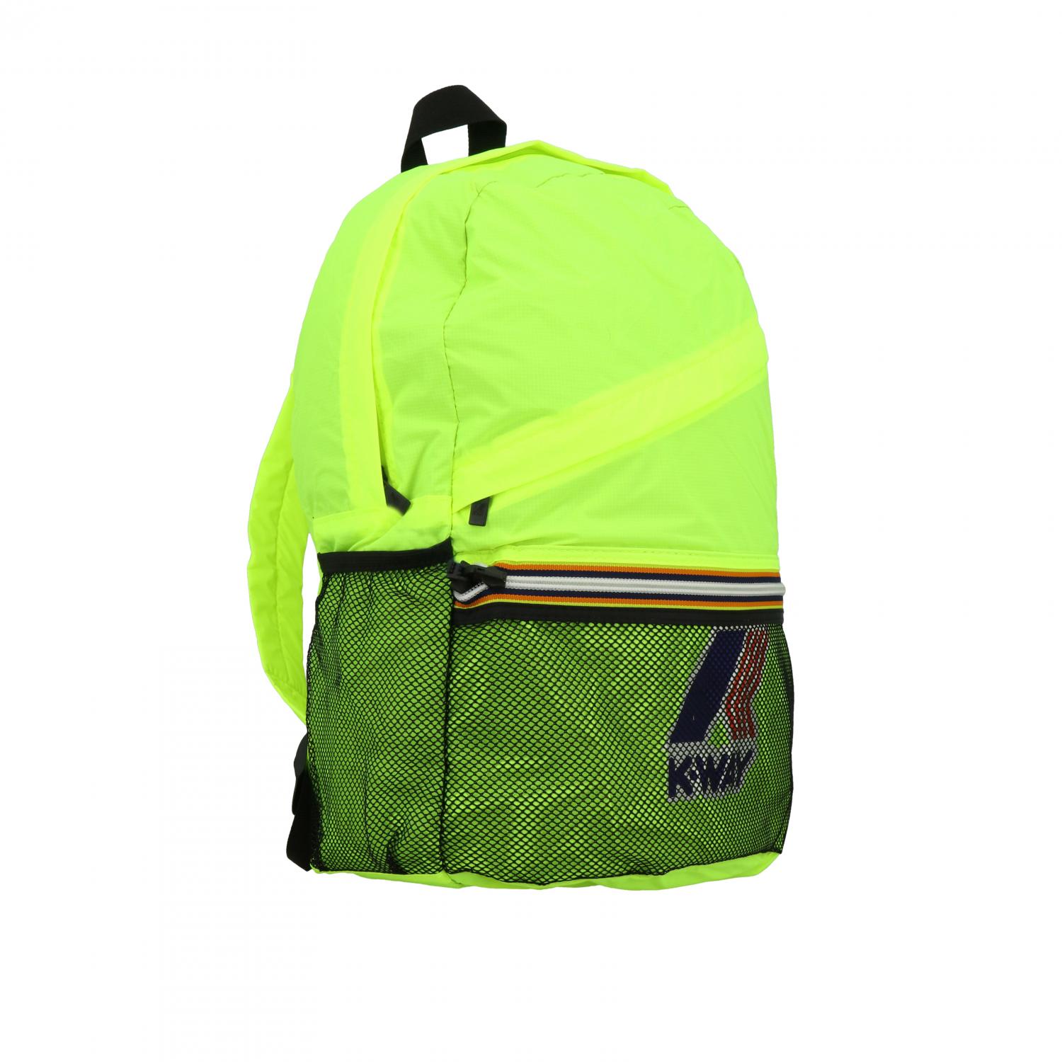 K-Way Zaino in nylon con stampa logo - Giallo | K006X60 | GIGLIO.COM