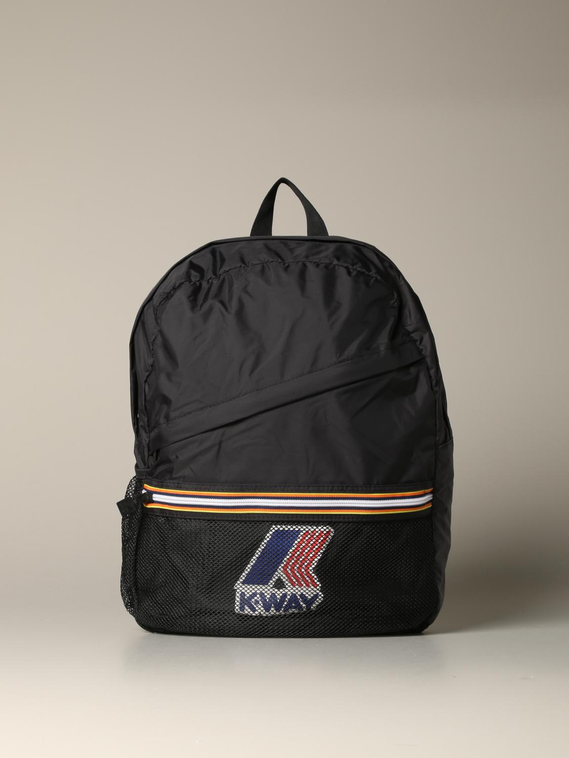 K-Way Zaino in nylon con stampa logo - Nero 1 | K006X60 | GIGLIO.COM