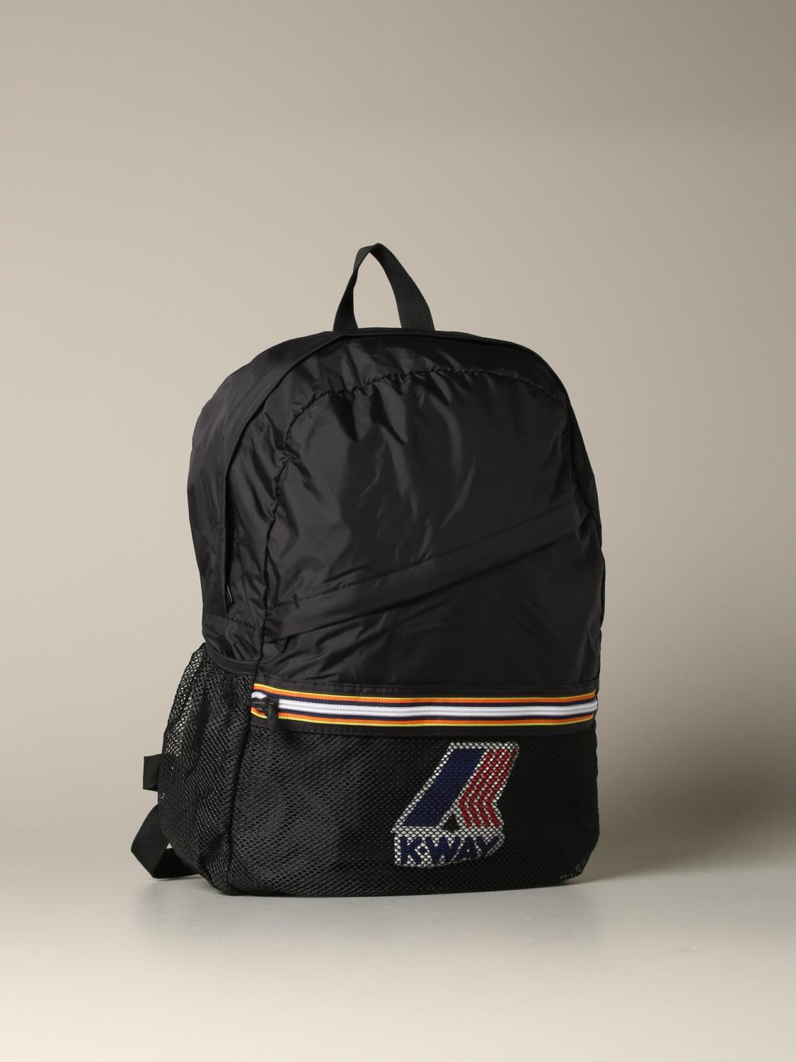 K-Way Zaino in nylon con stampa logo - Nero 1 | K006X60 | GIGLIO.COM