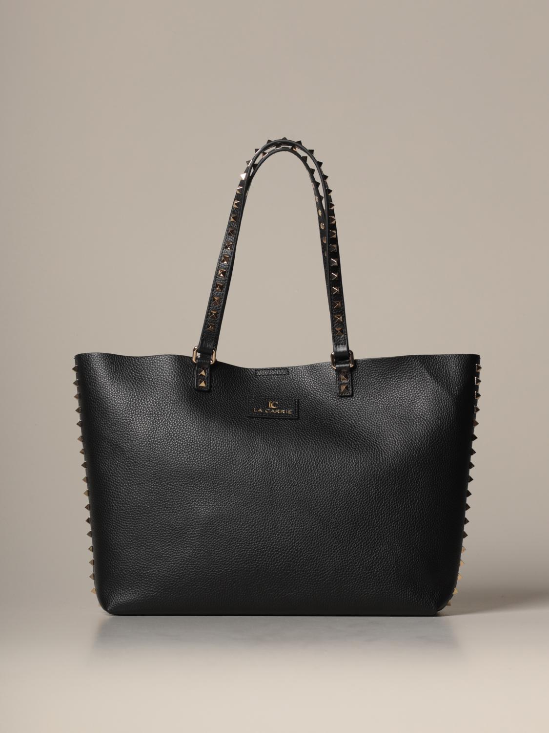 La Carrie Borsa Rose Tote in pelle sintetica martellata e borchie ...