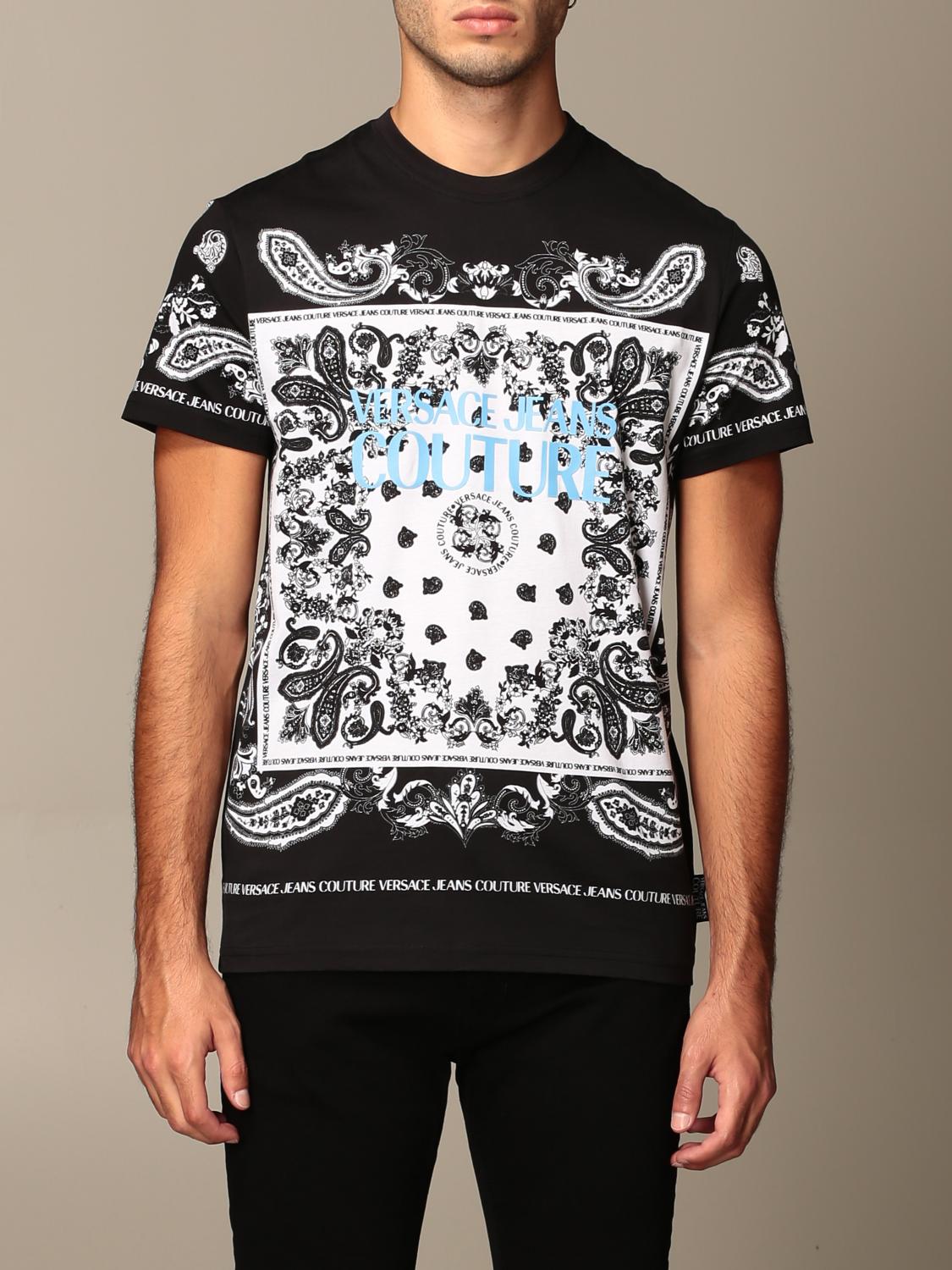 VERSACE JEANS COUTURE: T-shirt men - Black | Versace Jeans Couture t-shirt B3GZA7PH30392 online ...