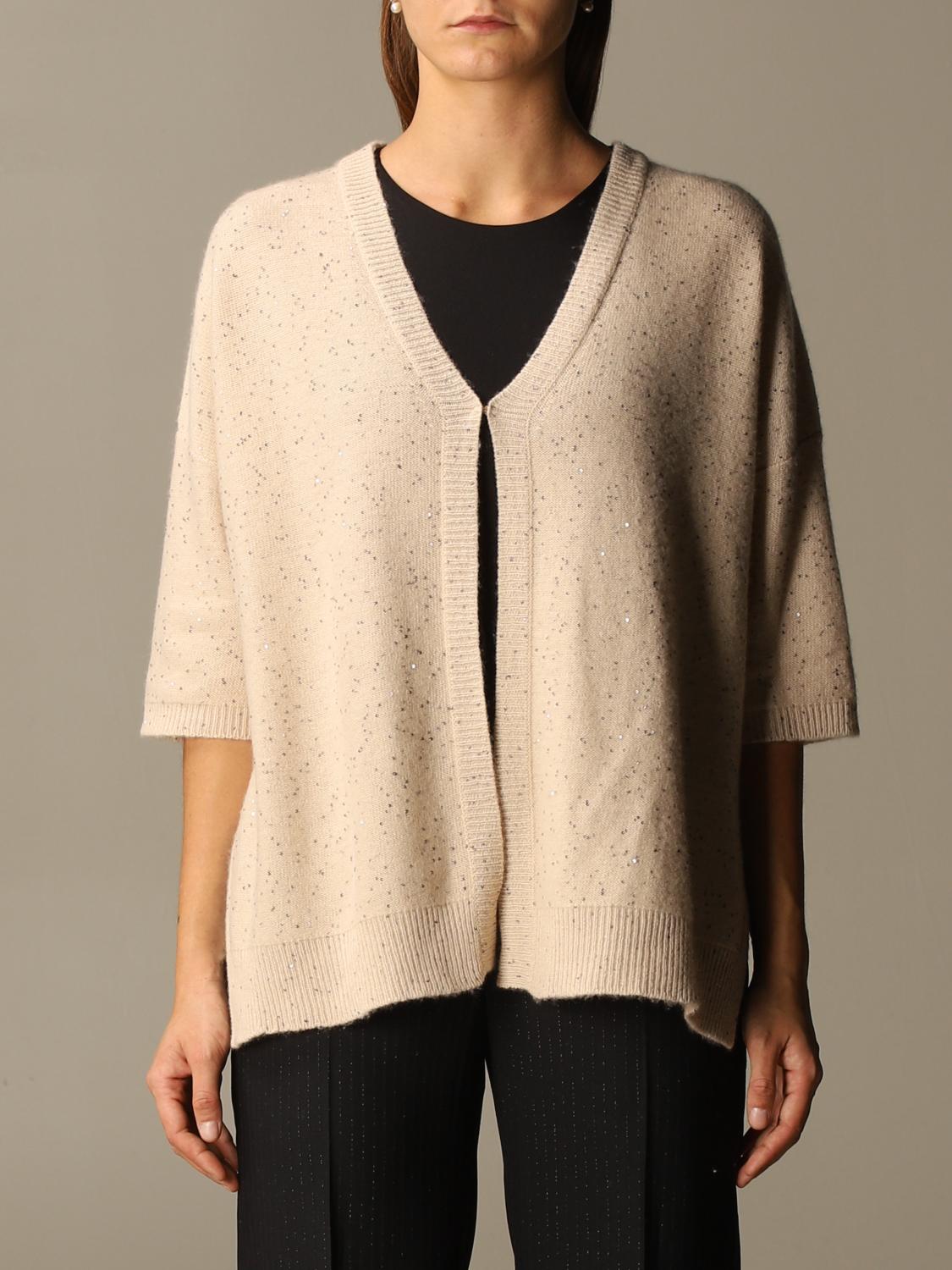 HEMISPHERE: v-neck cardigan with micro sequins - Natural | Hemisphere ...