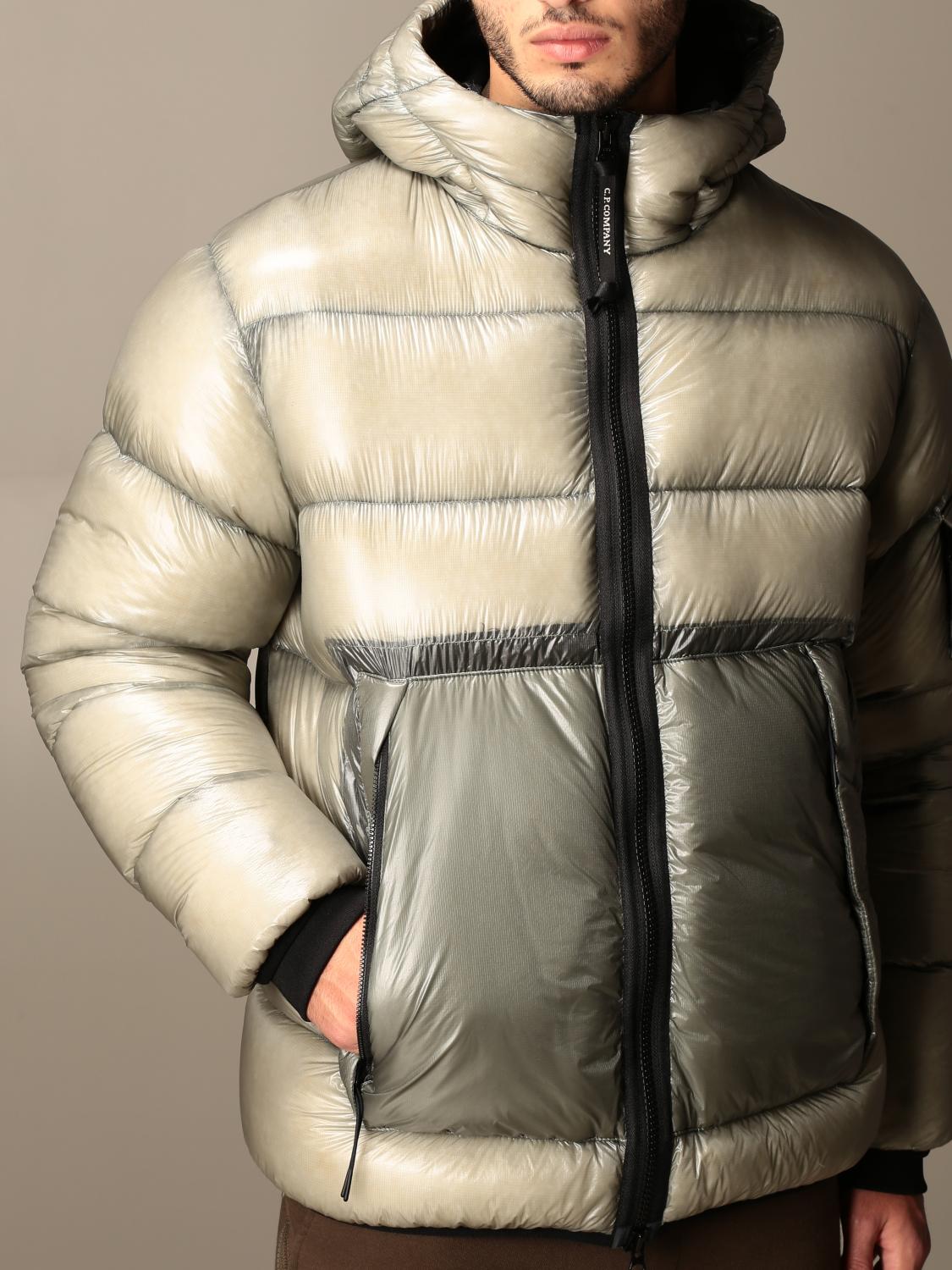 C.P. COMPANY: Down jacket in padded and quilted nylon - Grey C.P. COMPANY: Down jacket in padded and quilted nylon - Grey