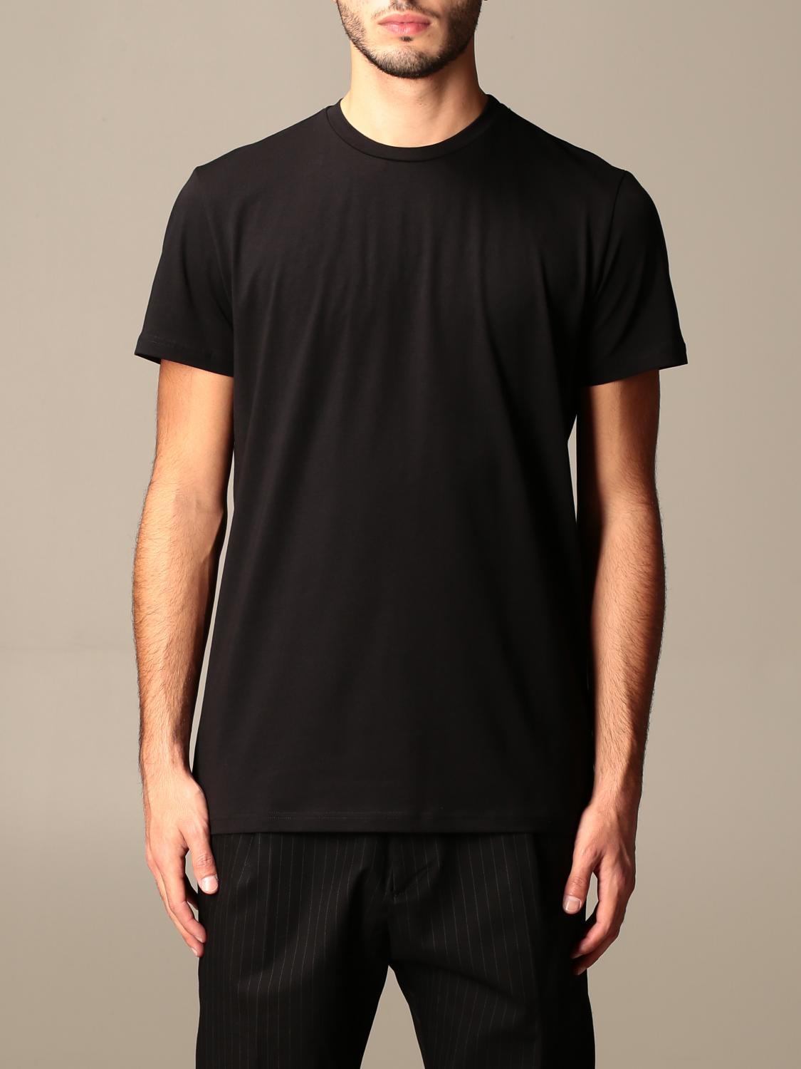LOW BRAND: Basic t-shirt with short sleeves - Black | Low Brand t-shirt ...