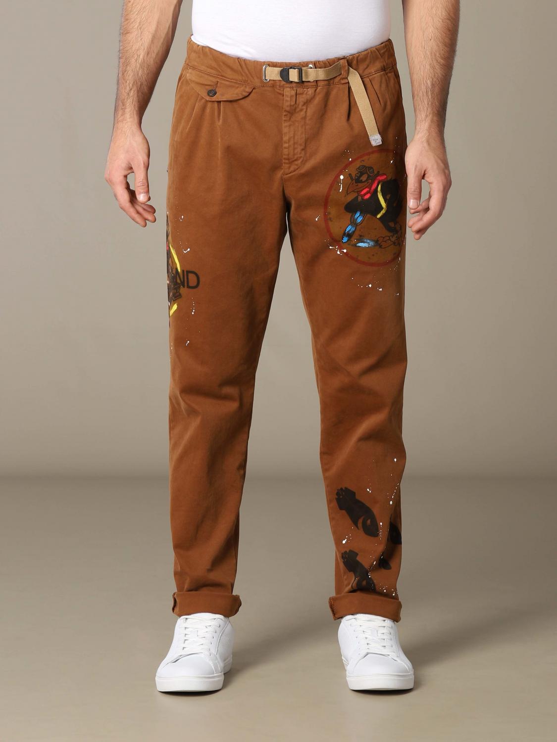WHITE SAND: Pants men - Brown | White Sand pants 20WSU12 online at ...