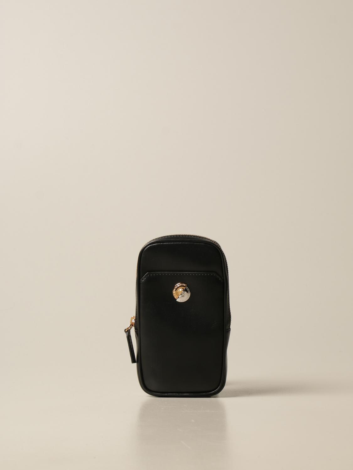 VERSACE: Mini bag porta cellulare in pelle con testa di Medusa - Nero ...
