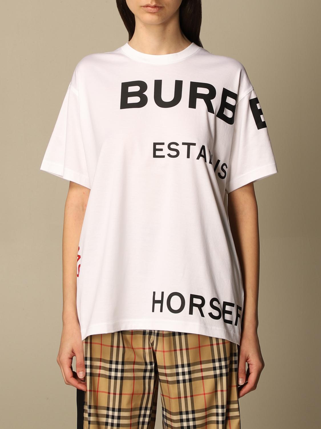 BURBERRY： Logo T恤 - 白色 | Burberry T恤 8017103 在线就在GIGLIO.COM