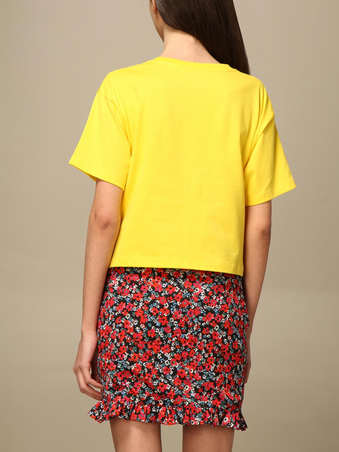 Gaëlle Paris T-shirt con big logo - Giallo | GBD8297 | GIGLIO.COM
