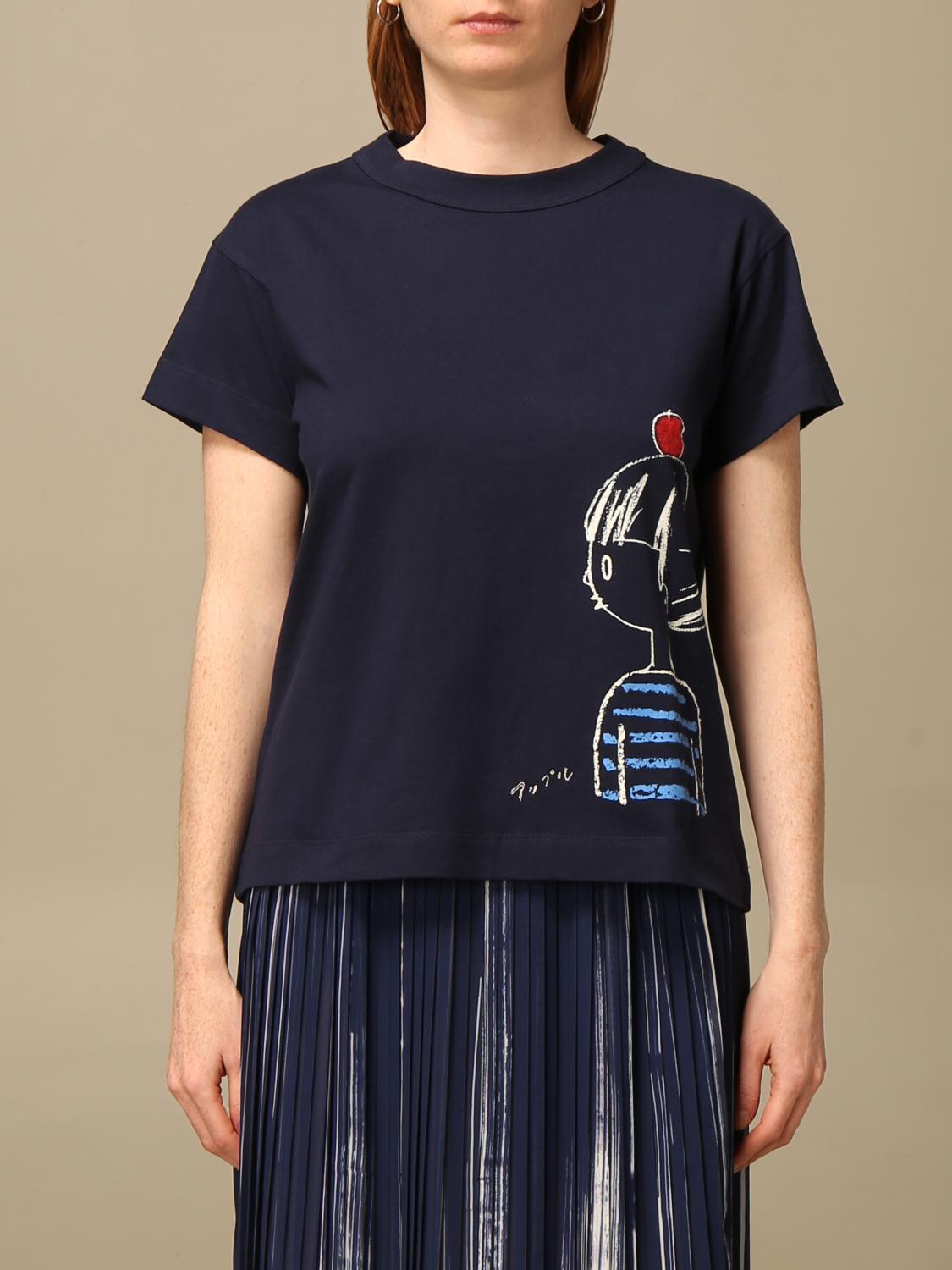 YOSHI KONDO: Maglia con stampa - Blue | T-Shirt Yoshi Kondo MEAL online ...