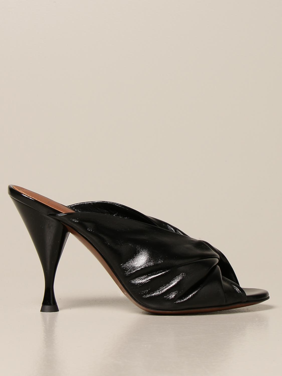 L'AUTRE CHOSE: Mule in pelle lucida - Nero | Sandali Con Tacco L'autre ...
