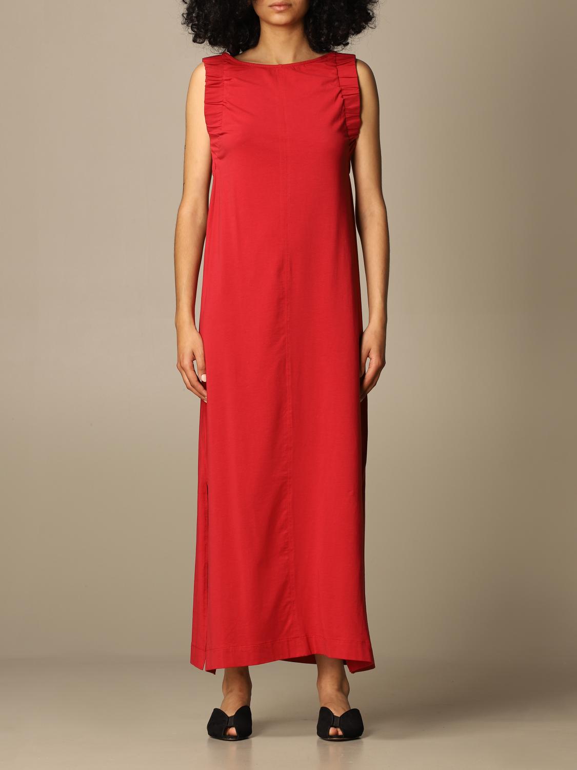 ALPHA STUDIO: Abito in jersey di cotone - Rosso | Abito Alpha Studio AD 5748O online su GIGLIO.COM