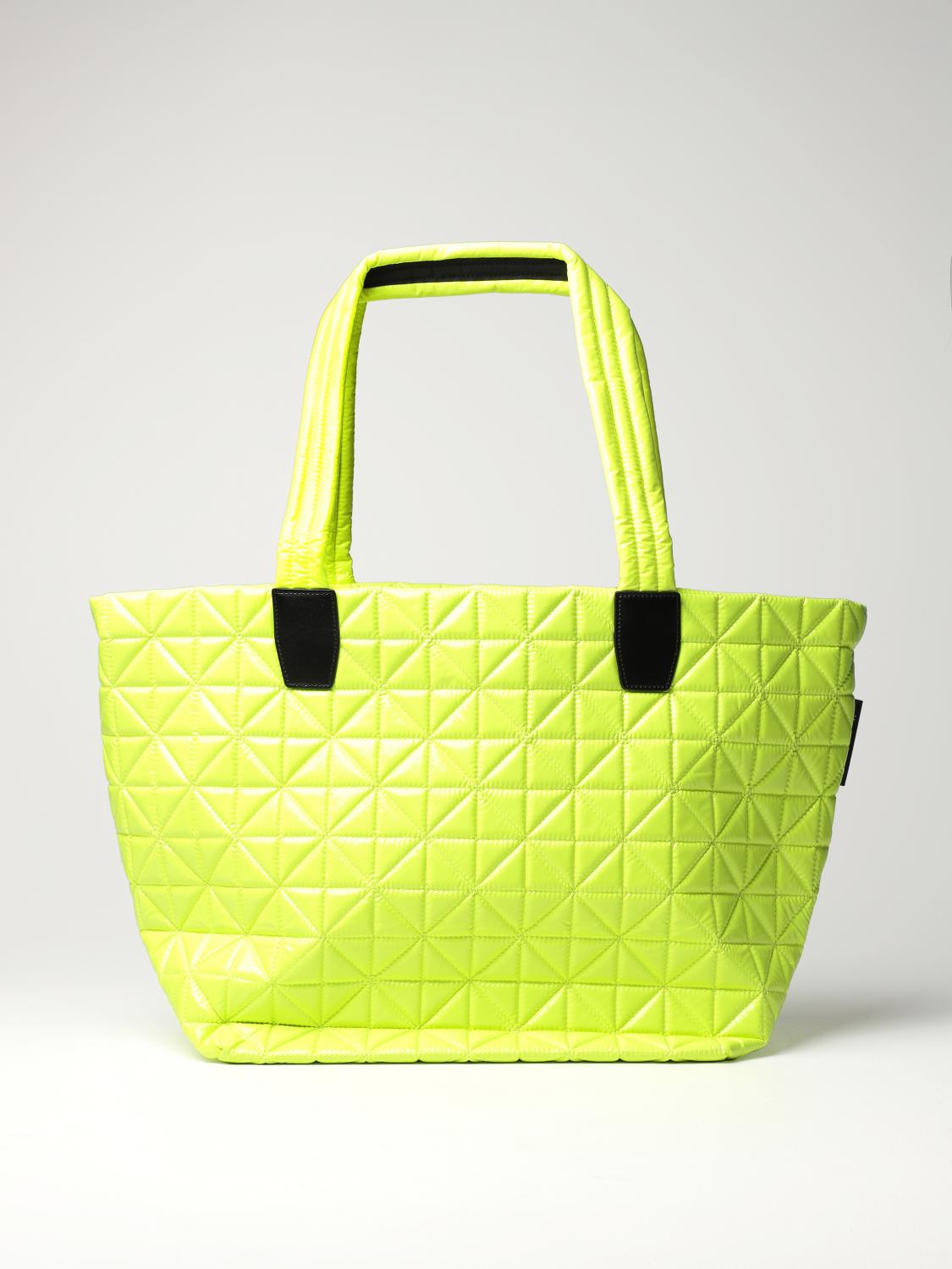 VEE COLLECTIVE BERLIN: bag in quilted shiny nylon - Yellow | Vee ...