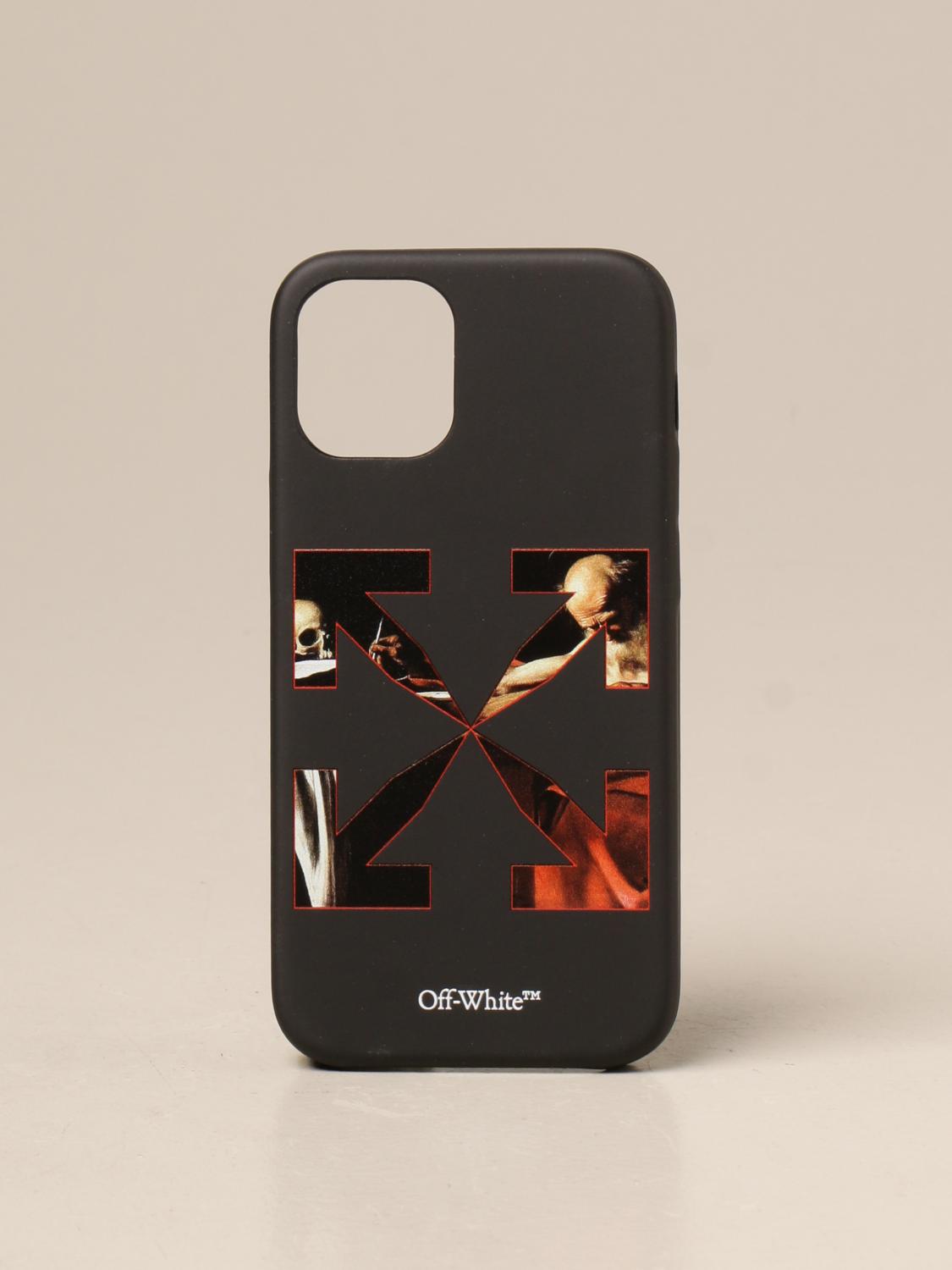 OFF-WHITE: Cover Iphone 12 mini Off White con stampa - Nero | Accessori ...