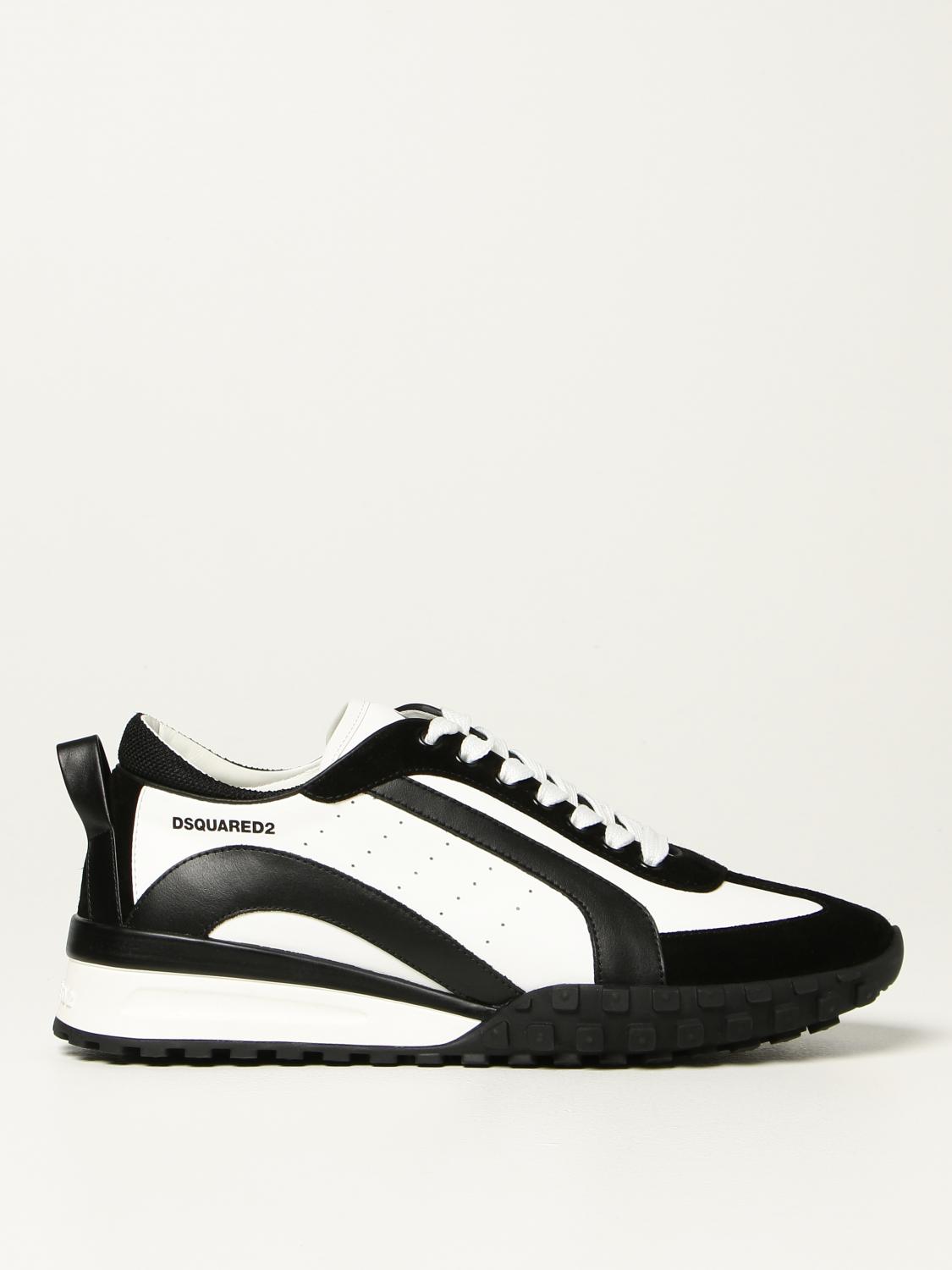 DSQUARED2: Legend sneakers in leather and suede - White | Dsquared2 ...