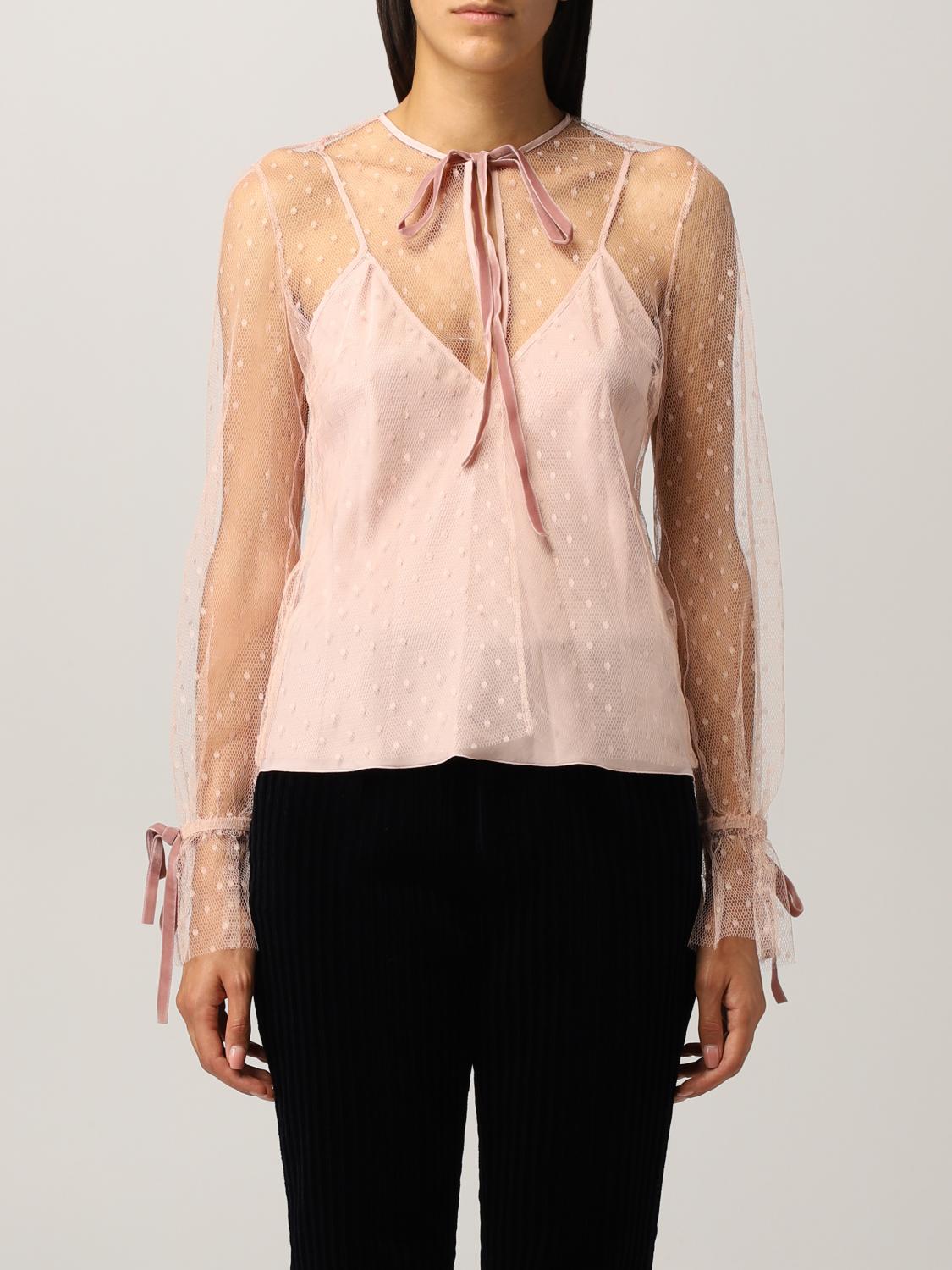 RED VALENTINO: Camisa mujer , Rosa | Top Red Valentino WR3ABF801GK en ...