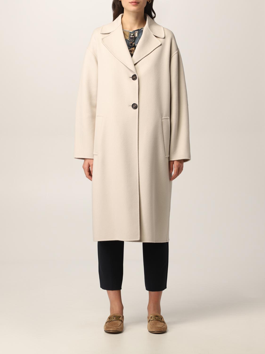 'S MAX MARA: S Max Mara single-breasted coat - White | 'S Max Mara coat ...