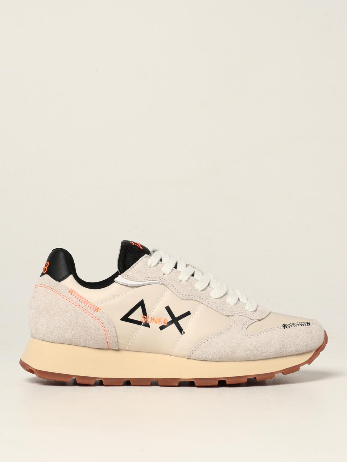 SUN 68: sneakers in suede and nylon - White | Sun 68 sneakers Z41103 ...