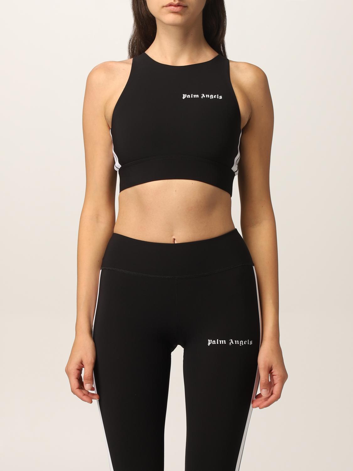 PALM ANGELS: Top mujer , Negro | Top Palm Angels PWVO001F21FAB001 en ...
