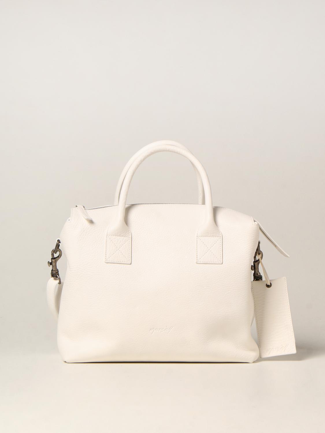 MARSÈLL: bag in dry milled leather - White | Marsèll tote bag MB0409150 ...