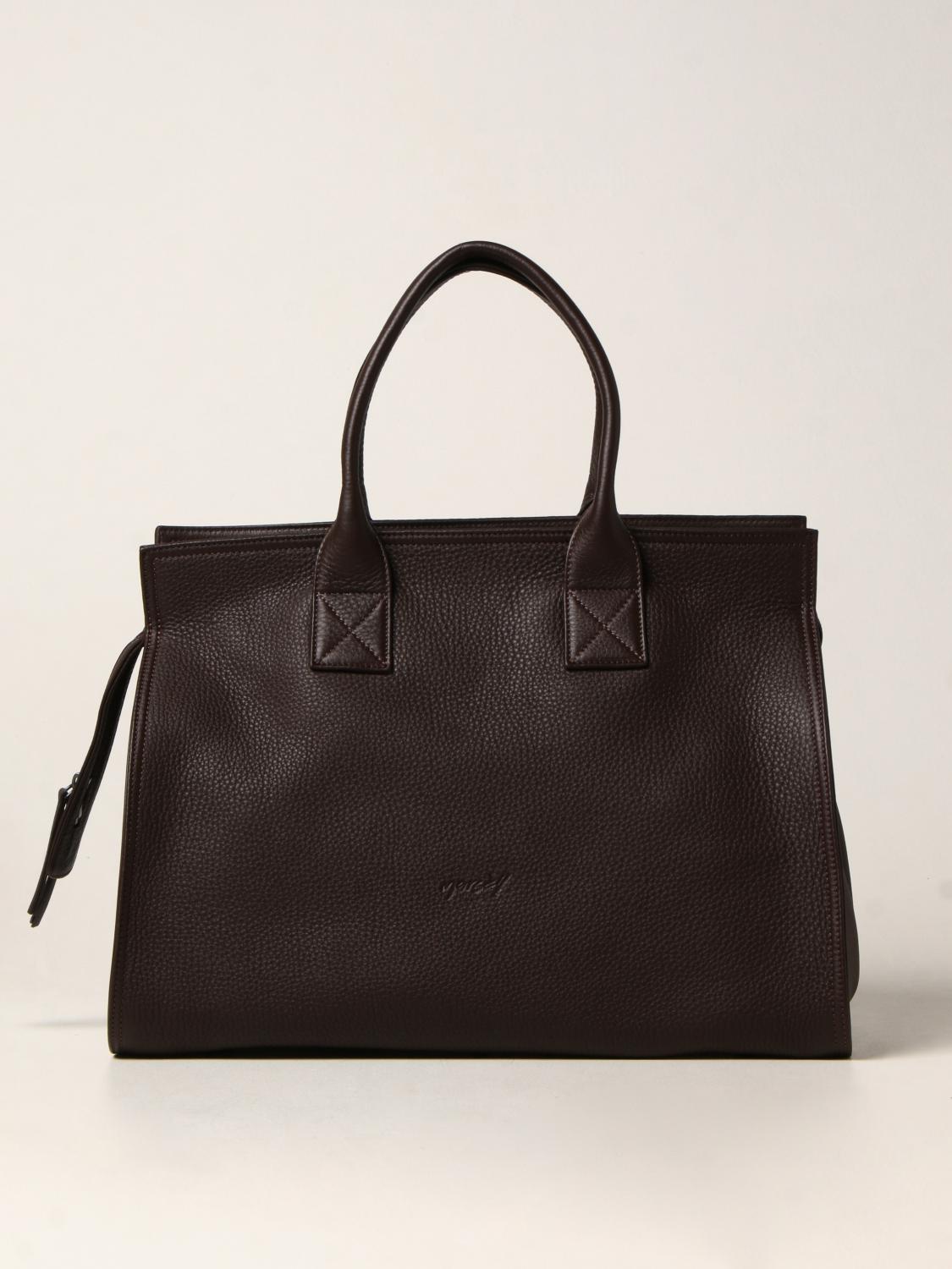 MARSÈLL: Marsèll bag in dry milled leather - Dark | Marsèll tote bags ...