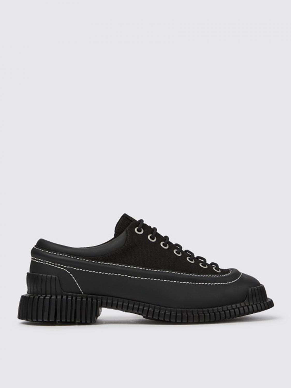 Camper Outlet: Pix lace-up shoe in calfskin and cotton - Black | Camper ...
