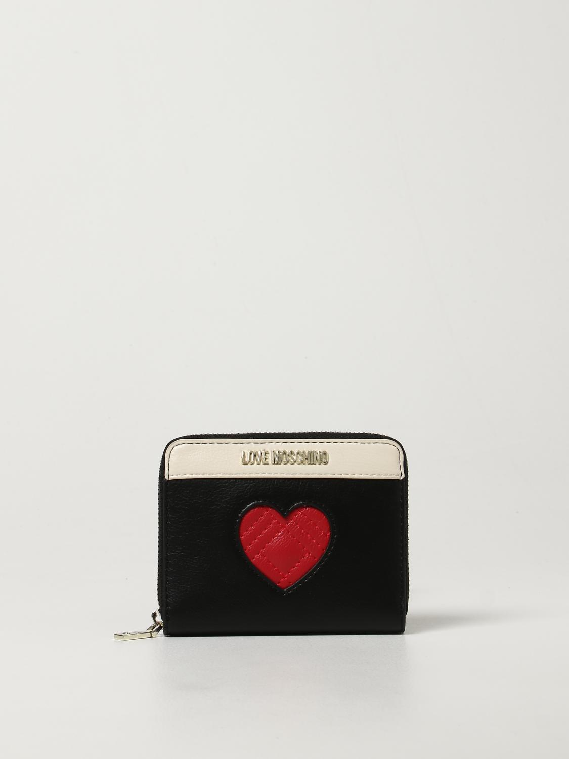 LOVE MOSCHINO: wallet in synthetic leather with big heart - Multicolor ...