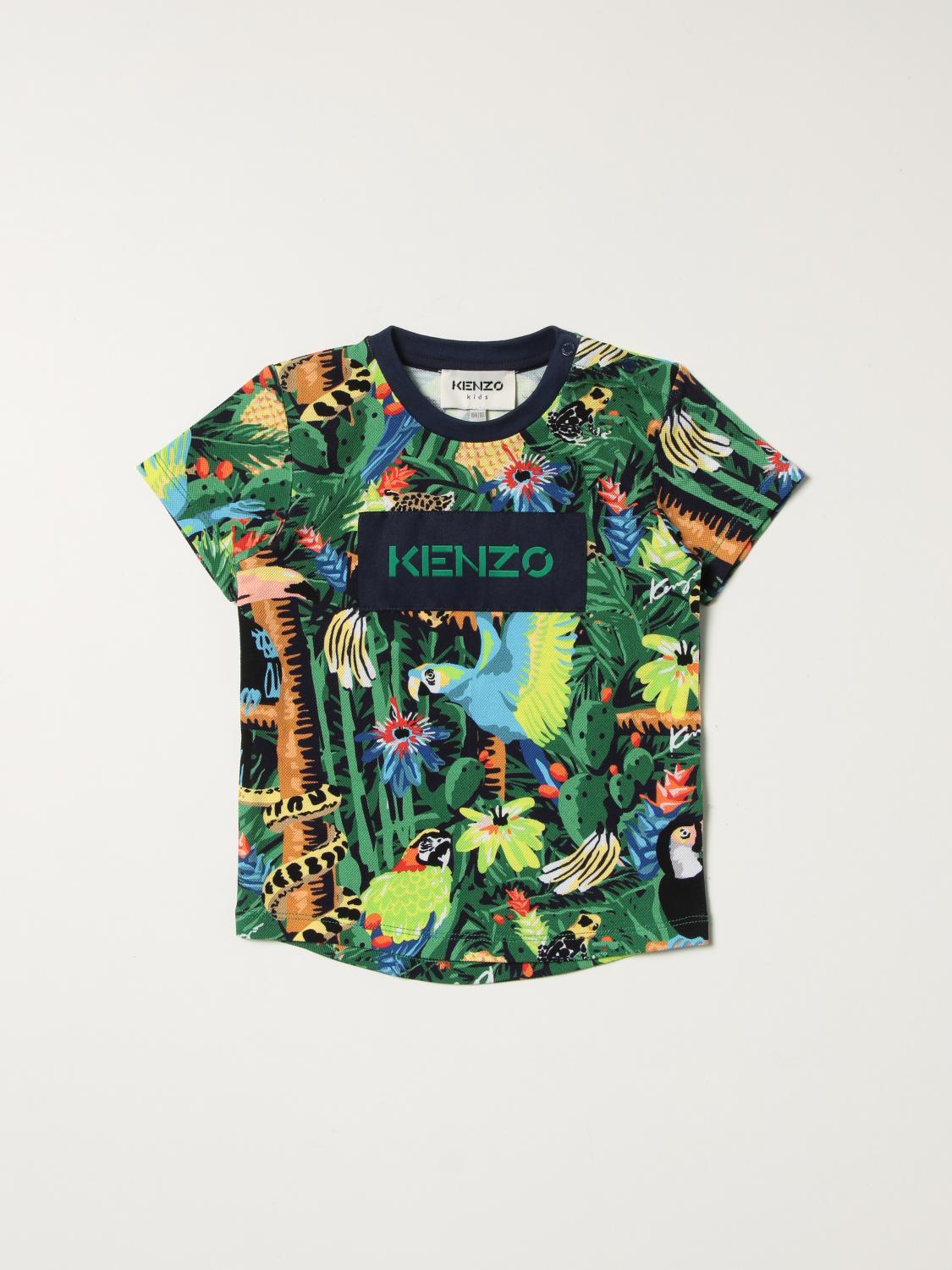 KENZO KIDS: Kenzo Junior T-shirt in printed cotton - Blue | Kenzo Kids ...