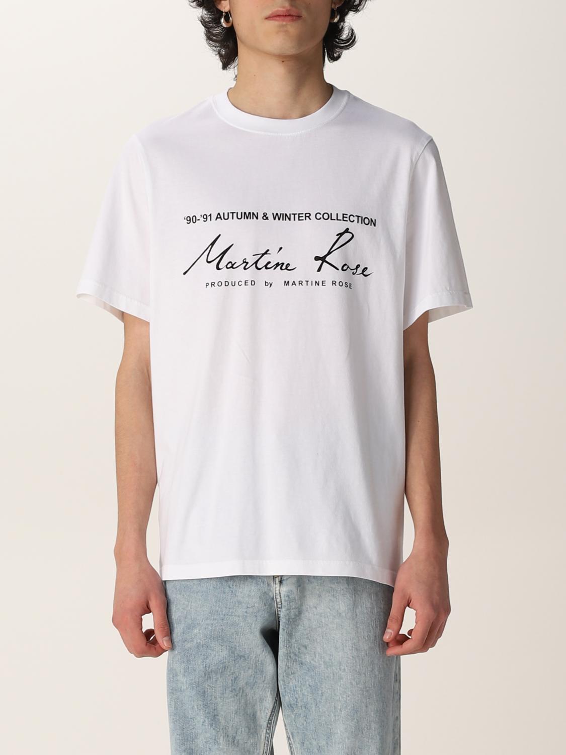MARTINE ROSE: cotton t-shirt with logo - White | Martine Rose t-shirt ...