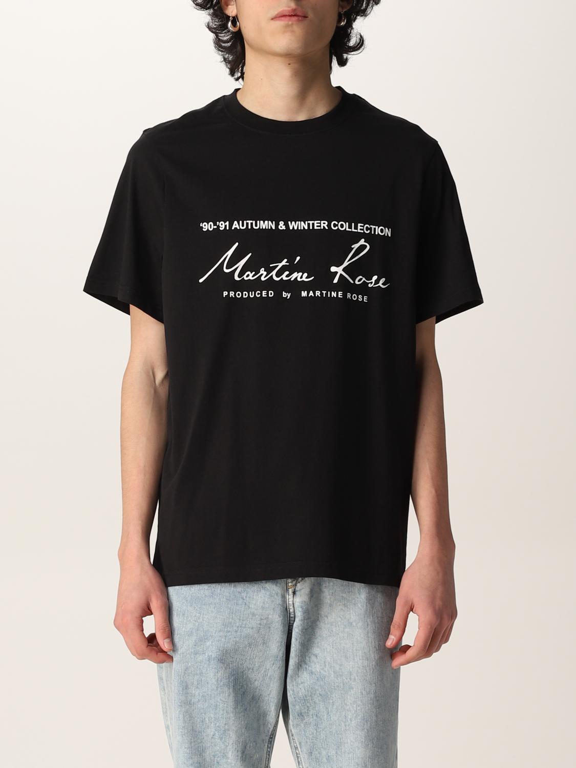 MARTINE ROSE: cotton t-shirt with logo - Black | Martine Rose t-shirt ...