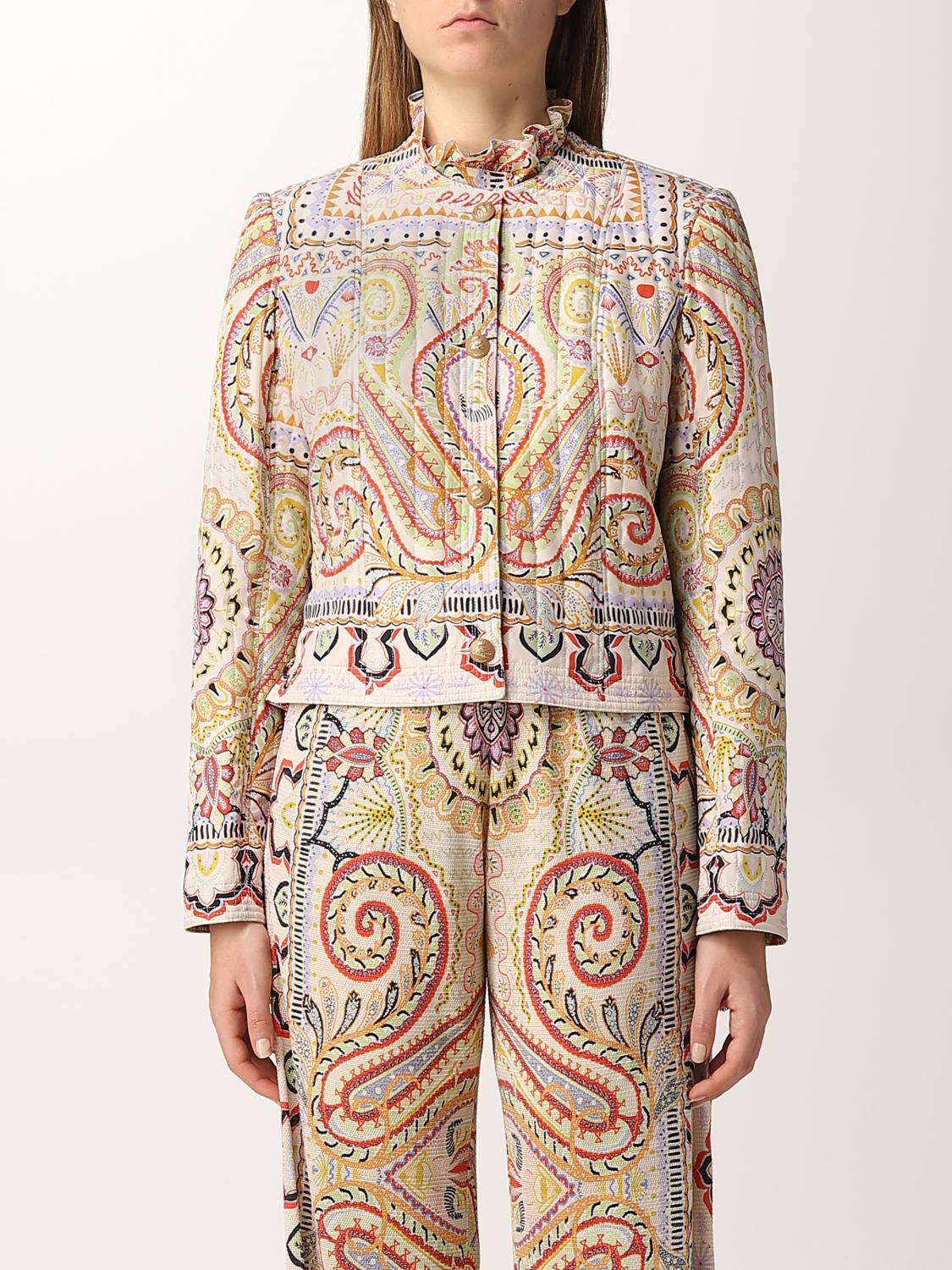 ETRO: paisley print jacket - Green | Etro jacket 191374382 online at ...
