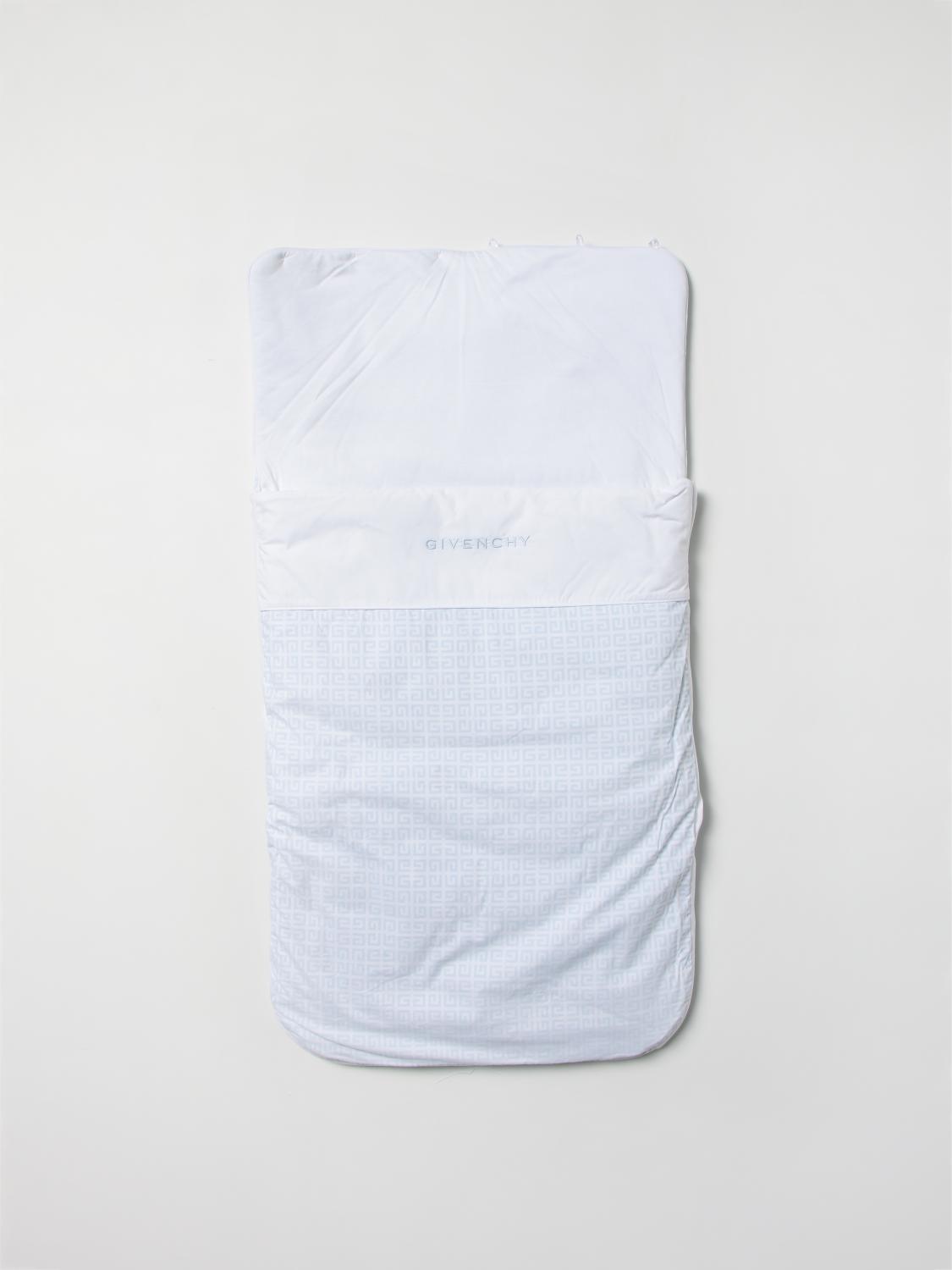 GIVENCHY: cotton monogram baby sleeping bag - Blue | Givenchy blanket ...
