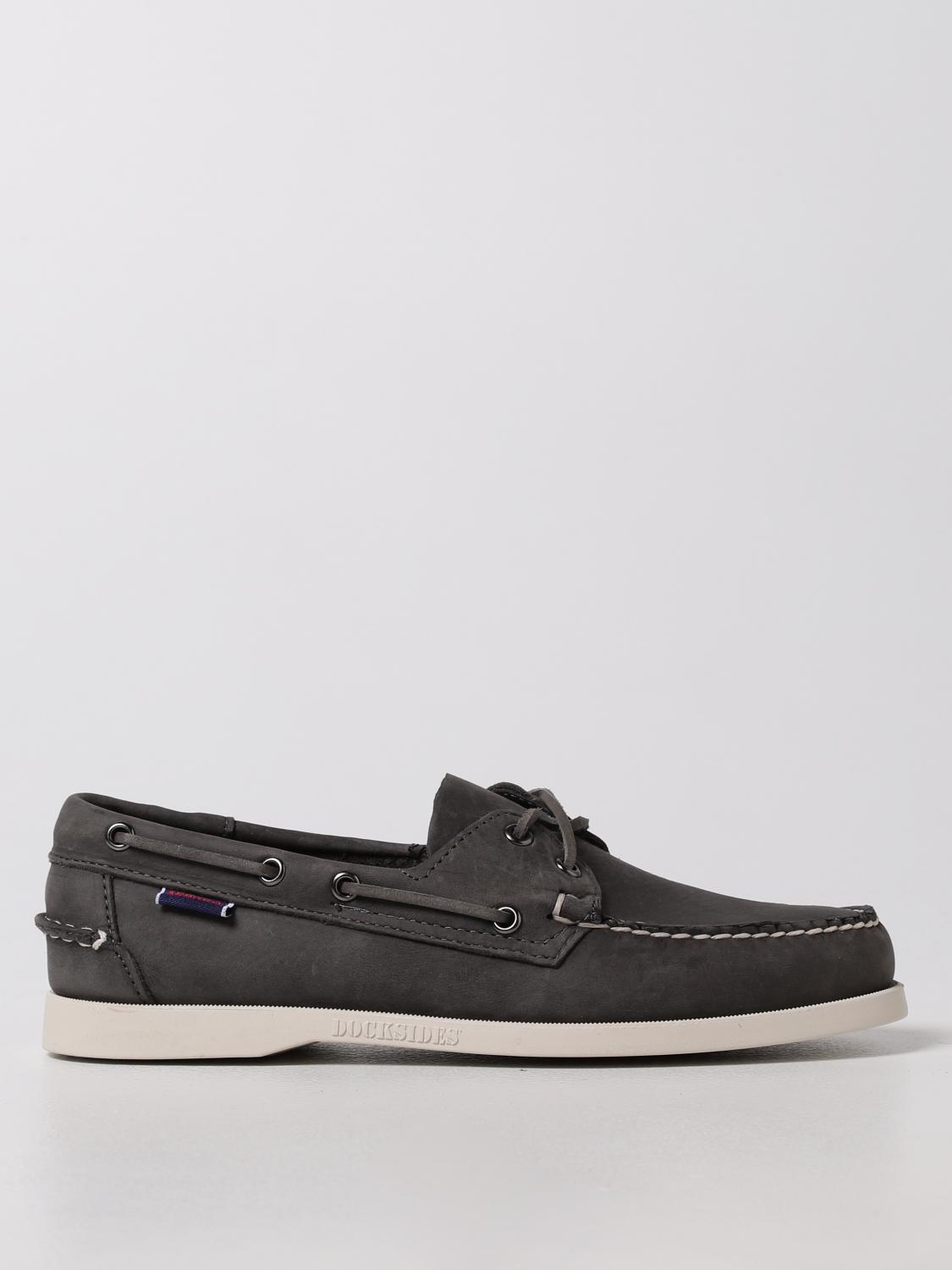 SEBAGO: moccasin in suede - Grey | Sebago loafers 70015H0 online at ...
