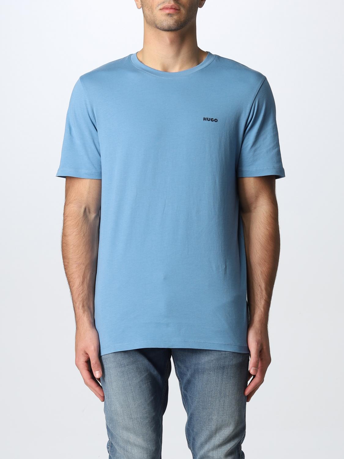 HUGO: T-shirt men - Sky Blue | Hugo t-shirt 50466158 online at GIGLIO.COM