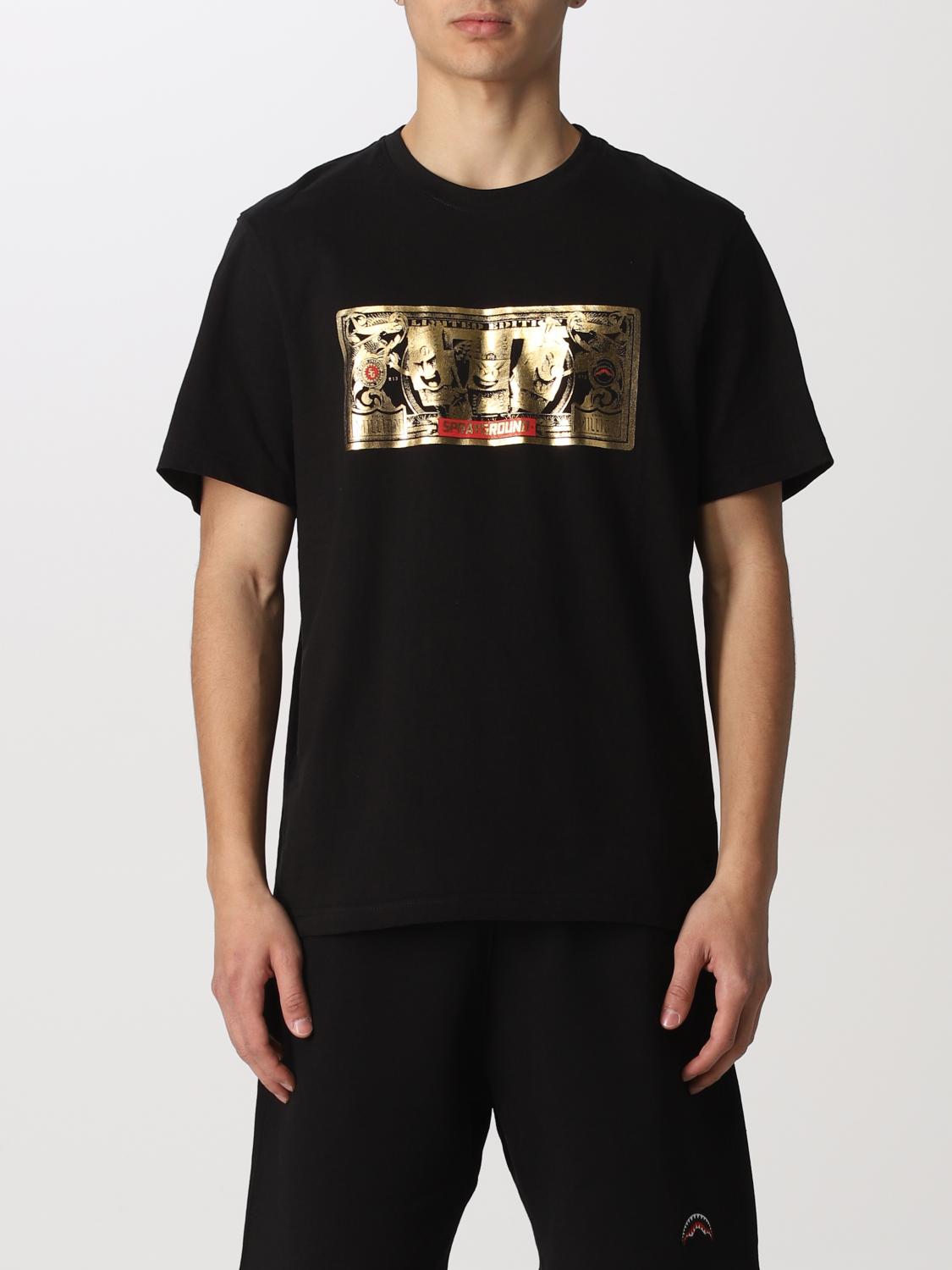 SPRAYGROUND: T-shirt with laminated print - Black | Sprayground t-shirt ...