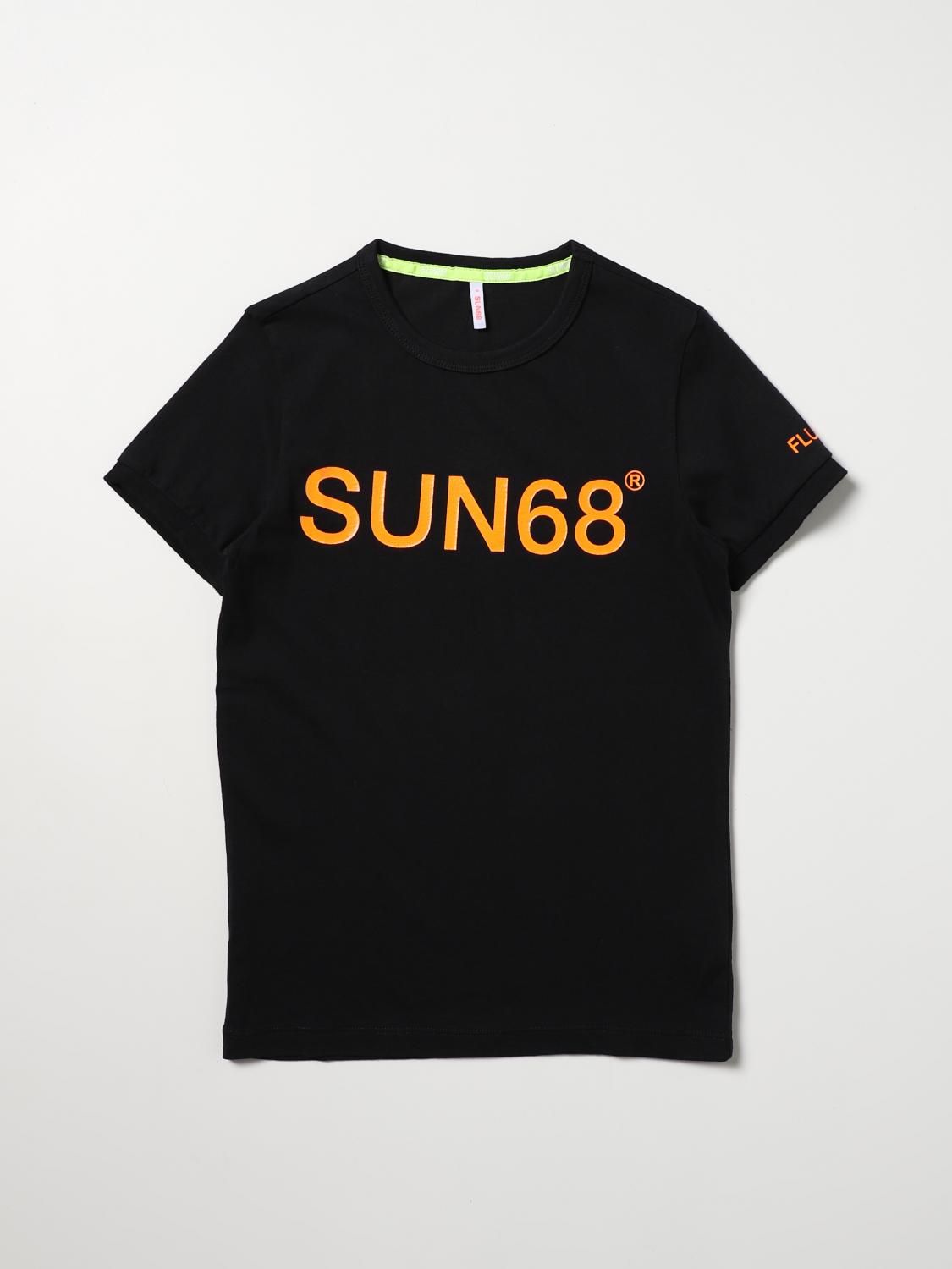 SUN 68: T-shirt con logo - Nero | T-Shirt Sun 68 T32307 online su ...