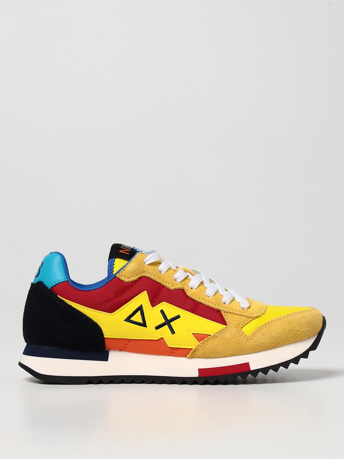 SUN68: Sneakers Niki Sun 68 in camoscio e nylon - Giallo | Sneakers ...